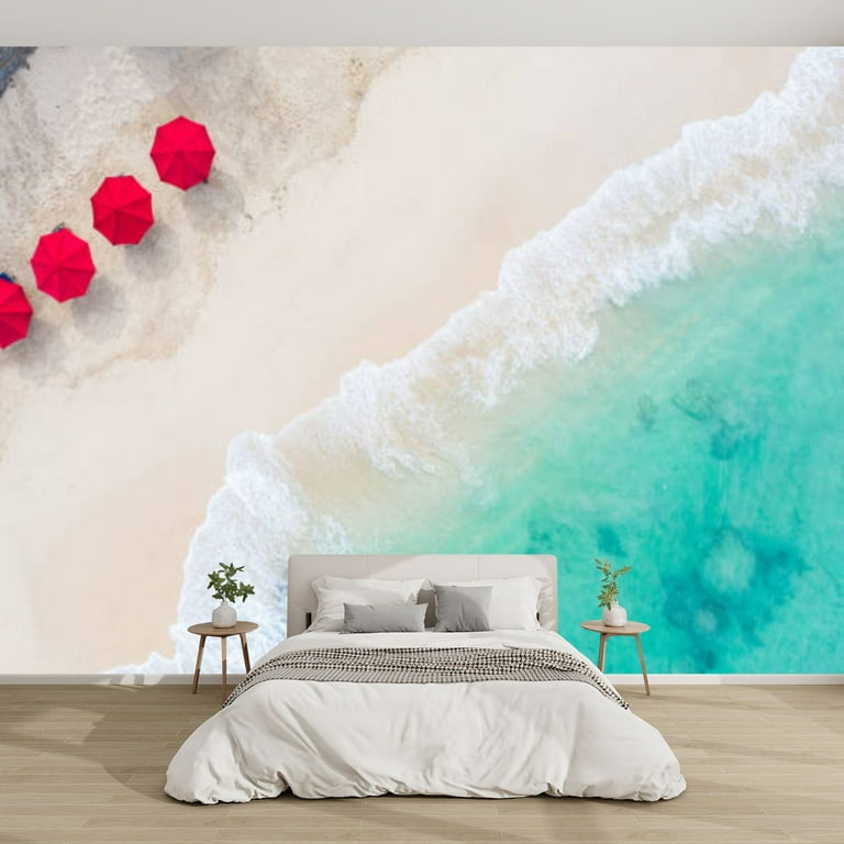 3d Wall Murals Ocean Beach Beach Wallpaper Peel&stick Vinyl Wallpaper