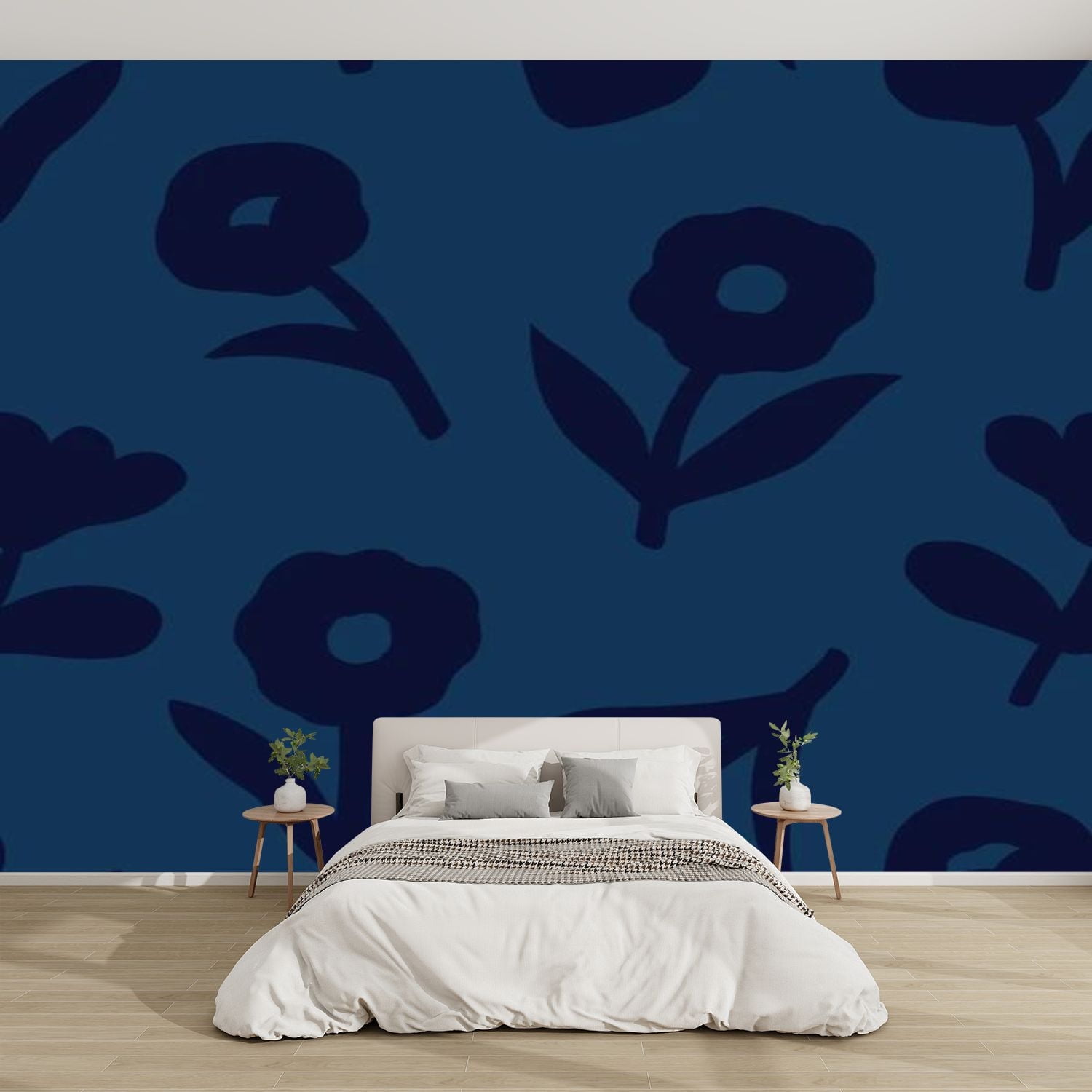 Modern Wallpaper Murals 3D Beautiful seamless Floral pattern Nature ...