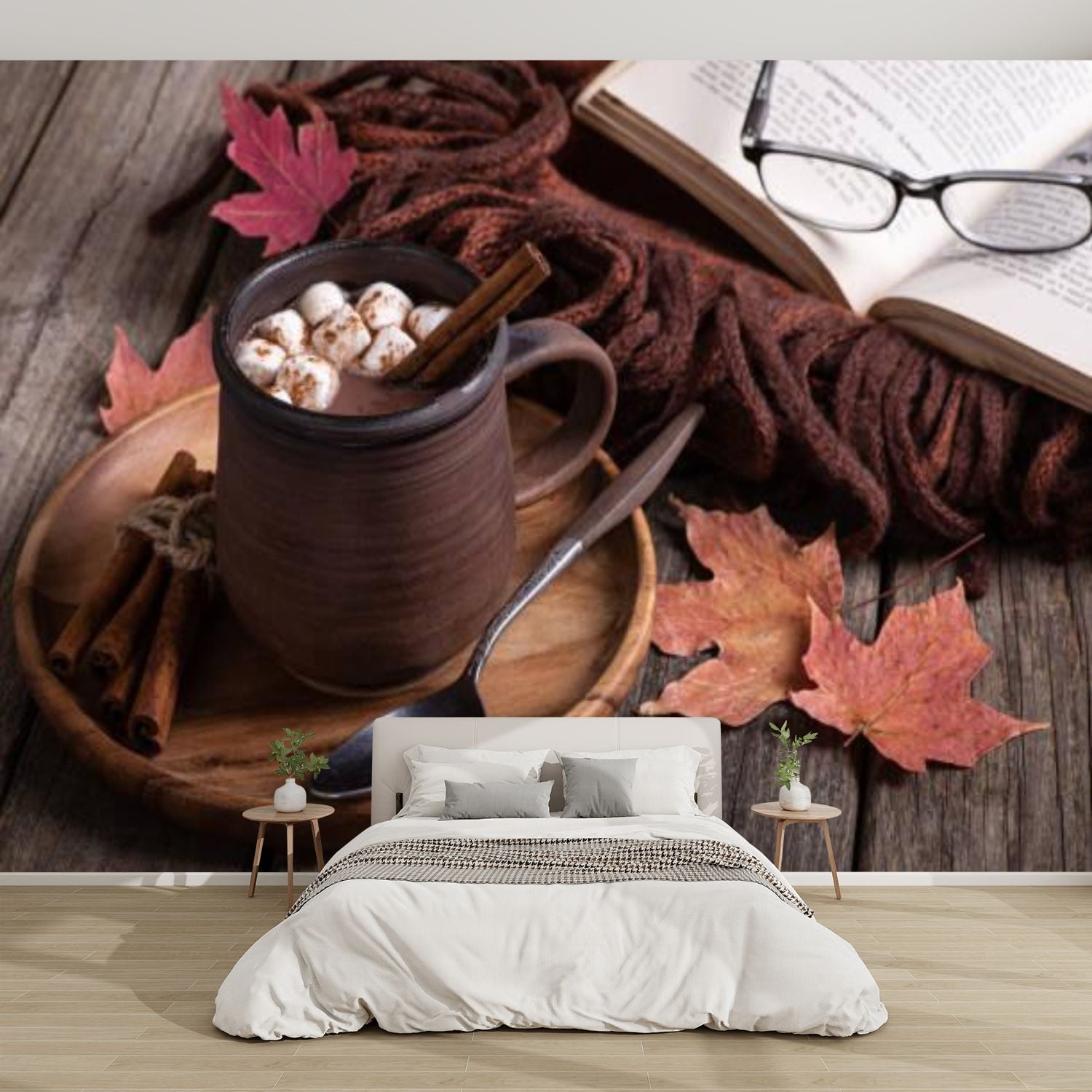 Modern Wallpaper Murals 3D Cup Hot Chocolate Peel and Stick Removable ...