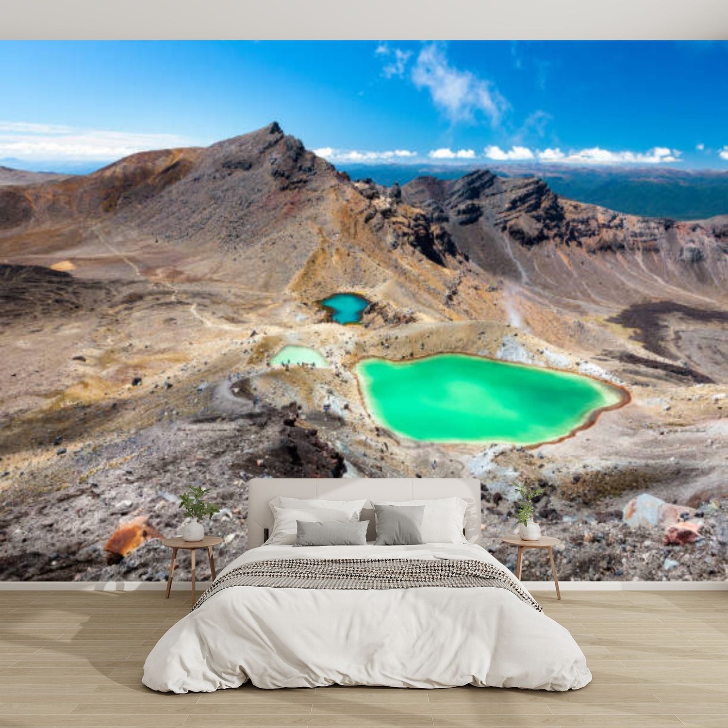 Modern Wallpaper Murals 3D Emerald Lakes Tongariro National Park New ...