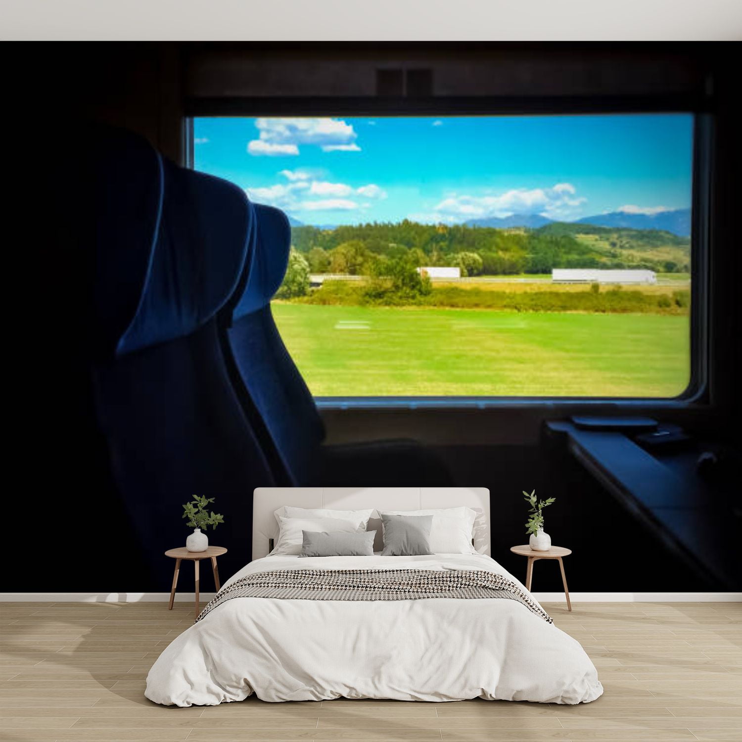 Modern Wallpaper Murals 3D Empty seats Peel and Stick Removable Self ...