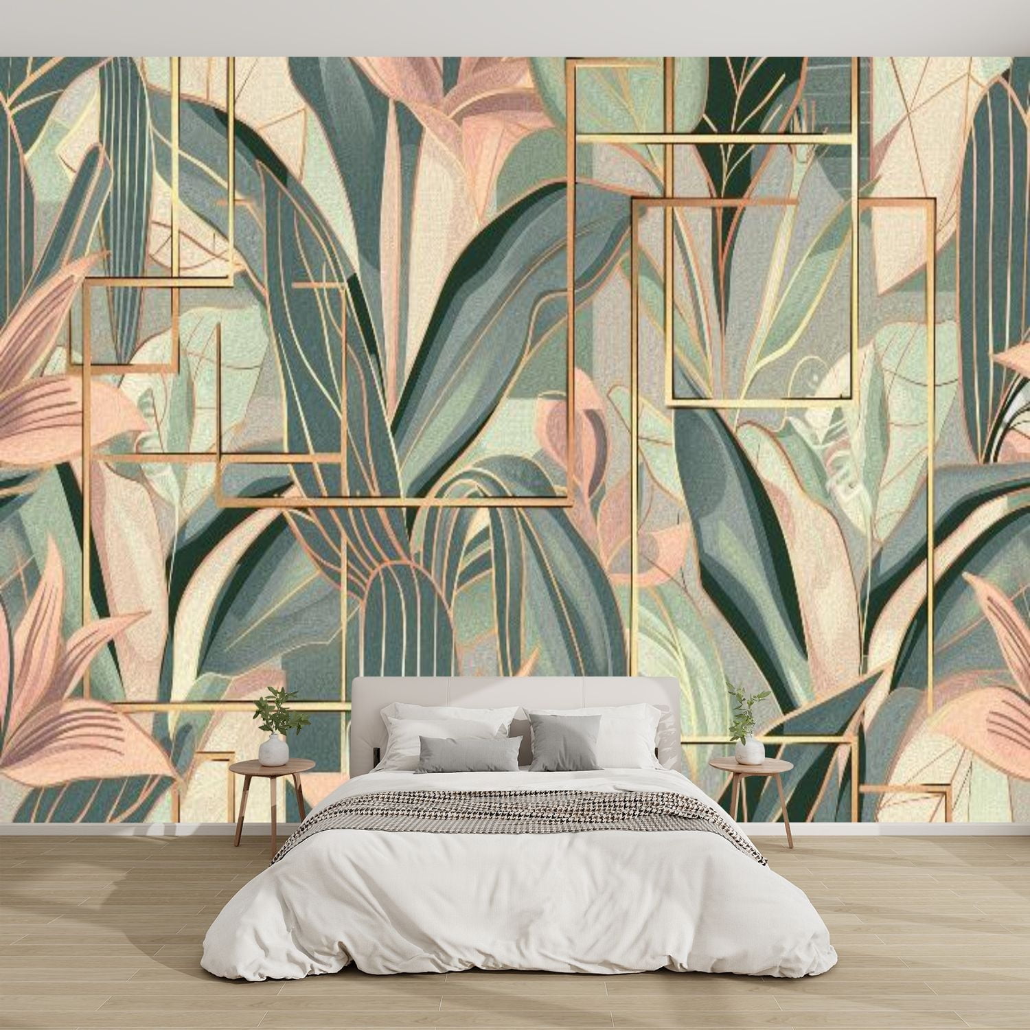 Modern Wallpaper Murals 3D Endless Art Botanical Patterns Seamless ...