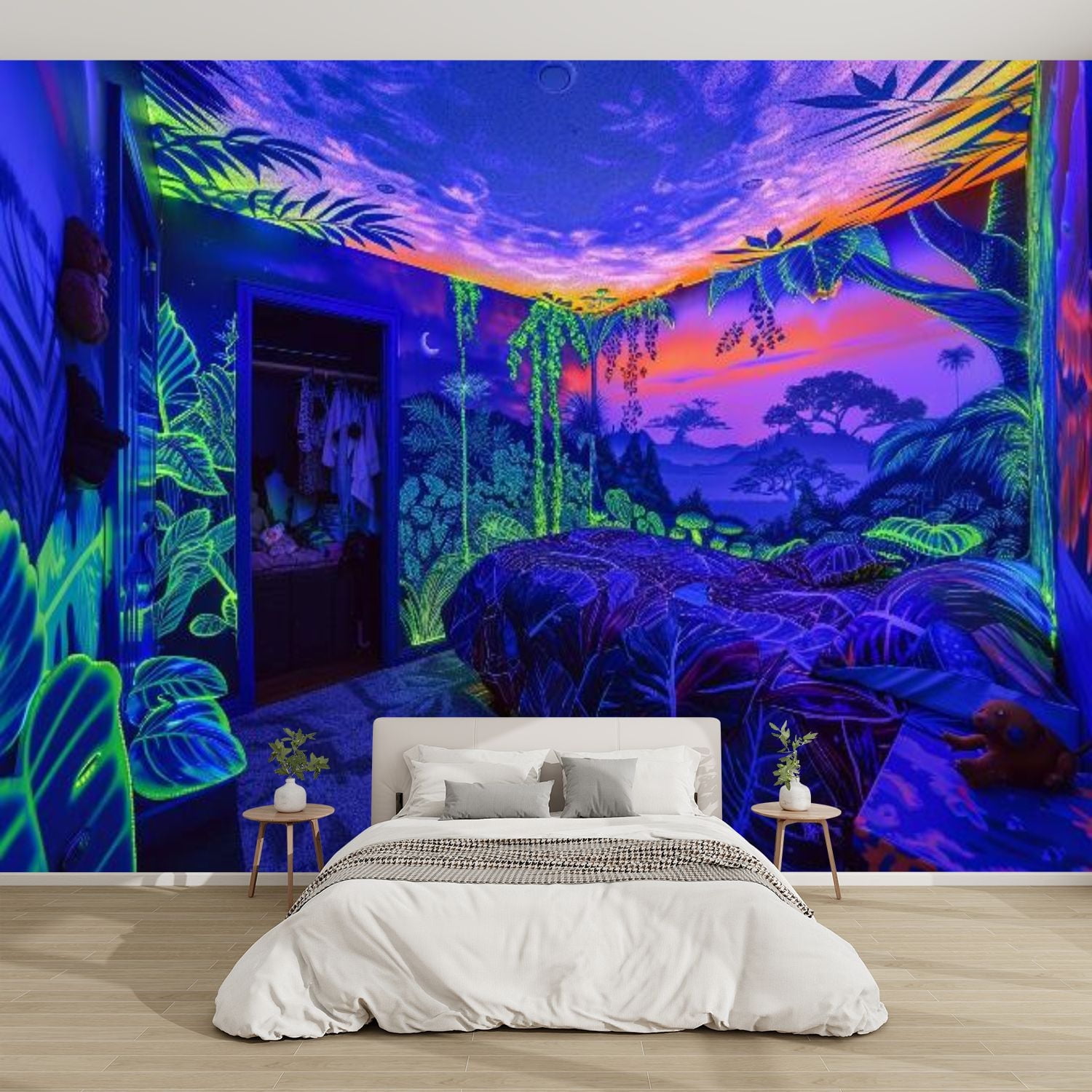 Modern Wallpaper Murals 3D Exotic Animal Hidden Bedroom Mural ...