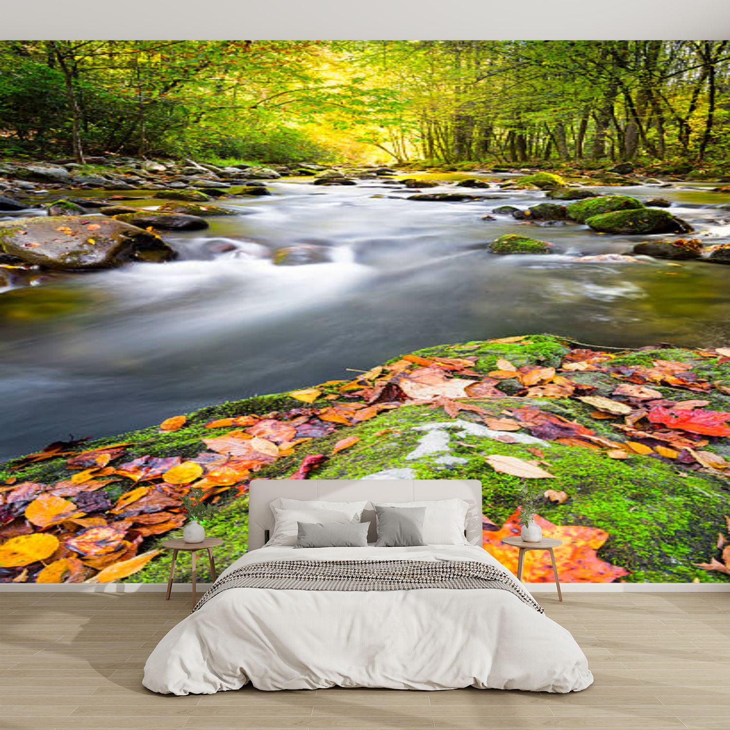 Modern Wallpaper Murals 3D Fall Colors Smokies Peel and Stick Removable ...