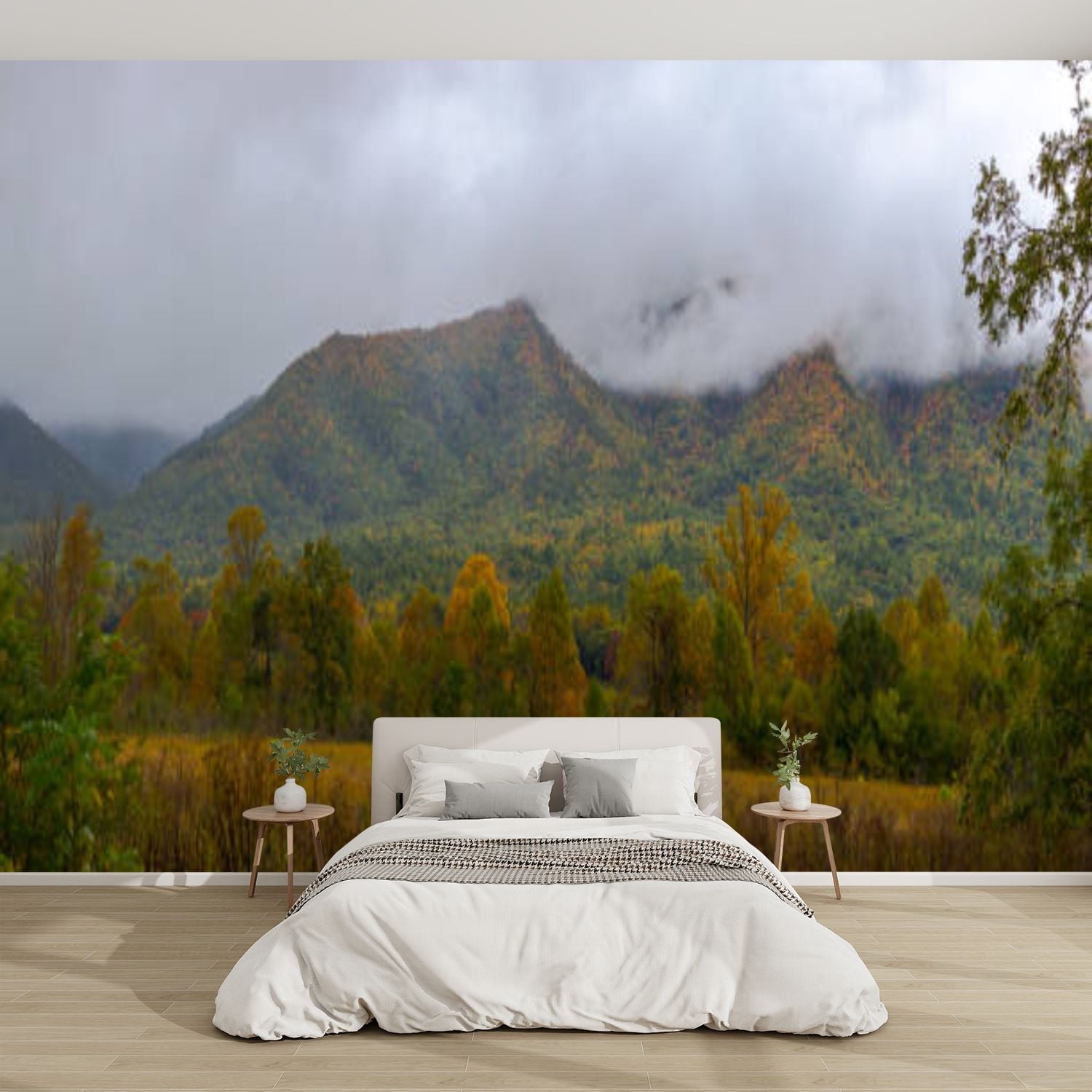 Modern Wallpaper Murals 3D Fall views Smokies Peel and Stick Removable ...