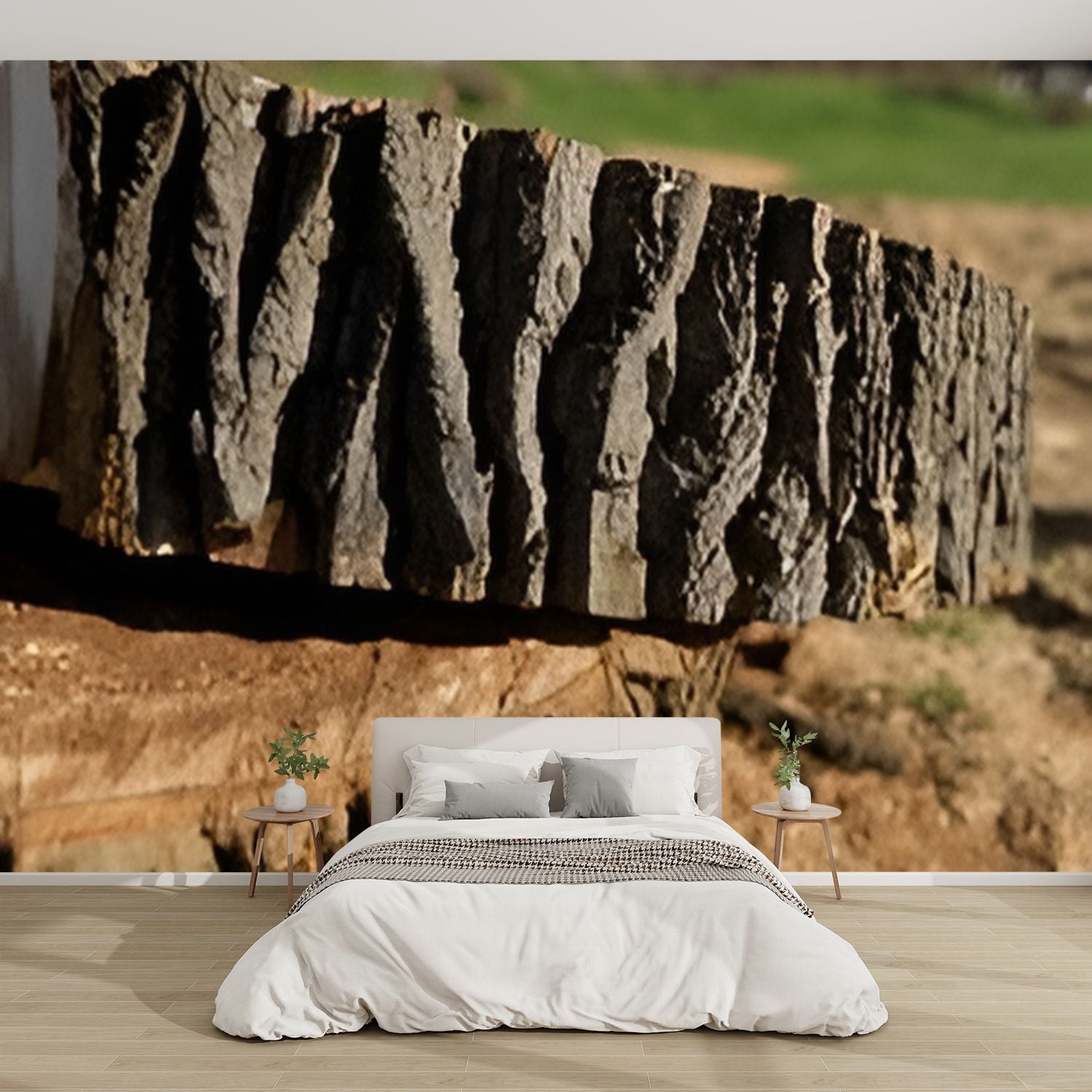 Modern Wallpaper Murals 3D Felling very old tree an urban area by ...