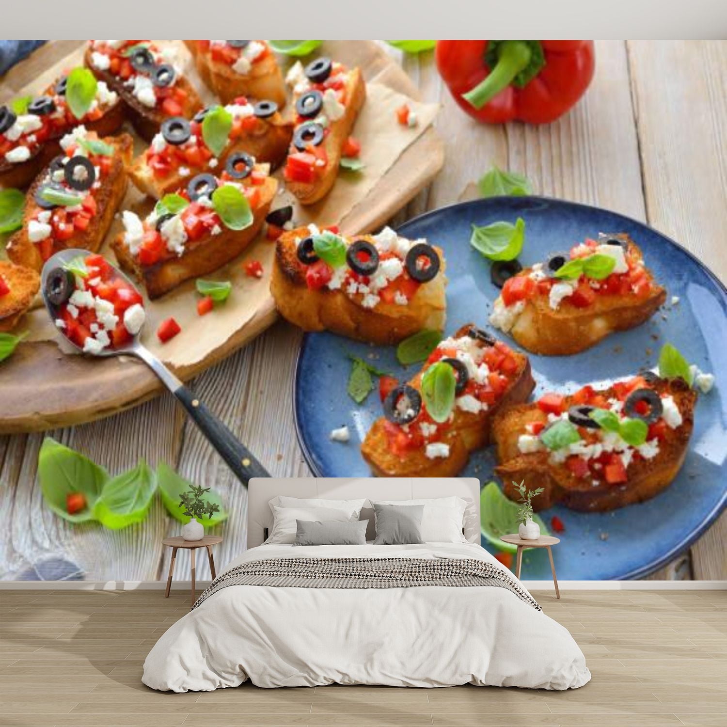 Modern Wallpaper Murals 3D Greek appetizers Peel and Stick Removable ...