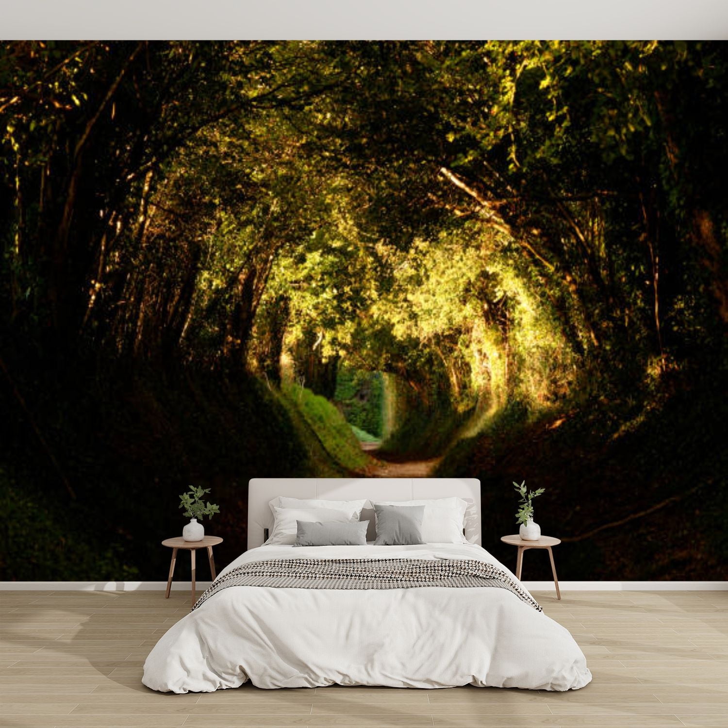 Modern Wallpaper Murals 3D Halnaker Tree Tunnel 01 Peel and Stick ...