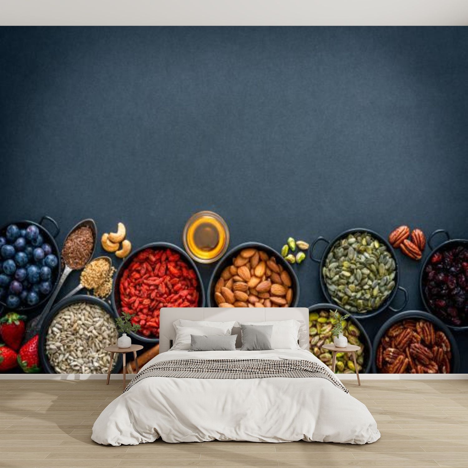 Modern Wallpaper Murals 3D Healthy eating backgrounds assortment fruits ...