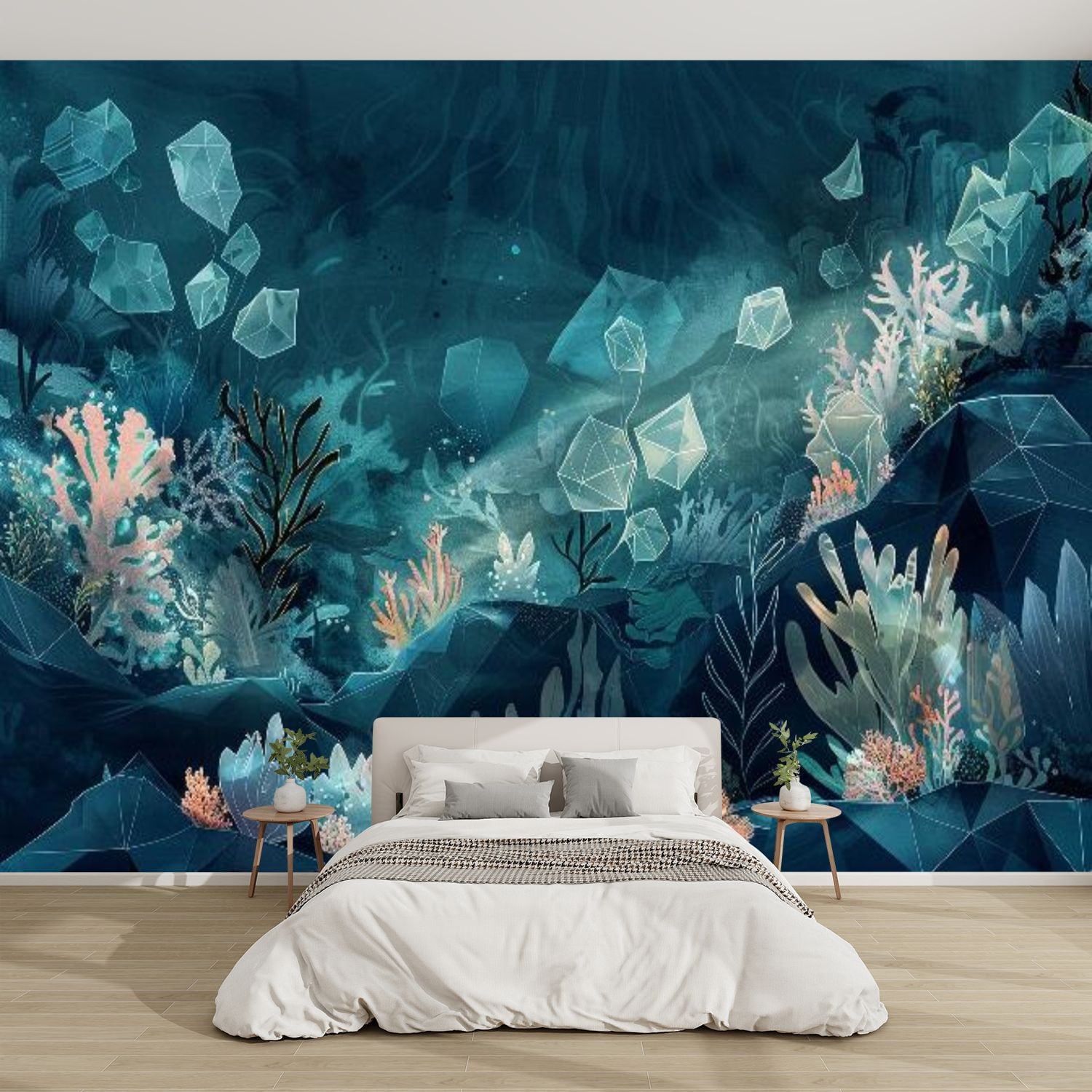 Modern Wallpaper Murals 3D Imaginary Seabed Glow Classic Exploration ...
