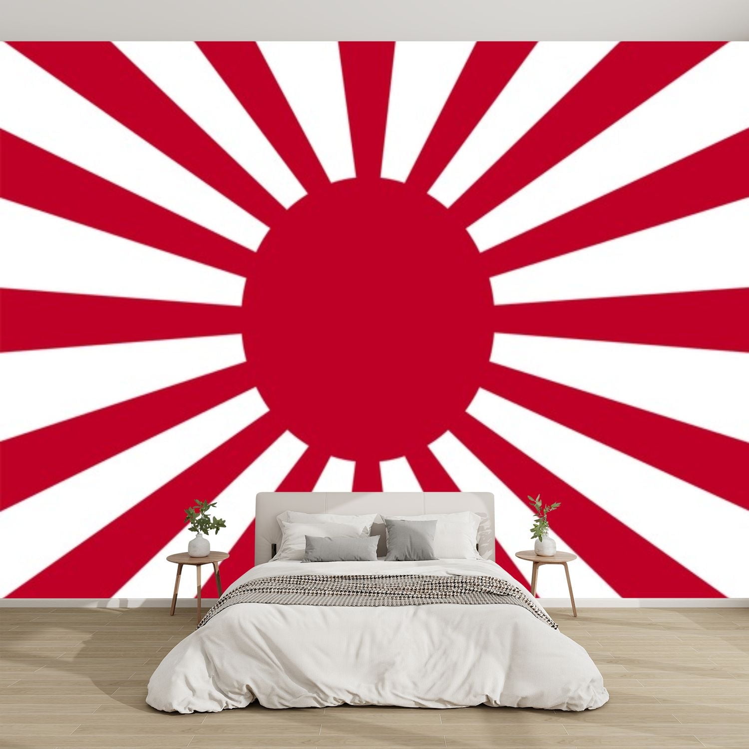 Modern Wallpaper Murals 3D Japanese flag Imperial Japanese Flag Rising Sun symbol Peel and Stick ...