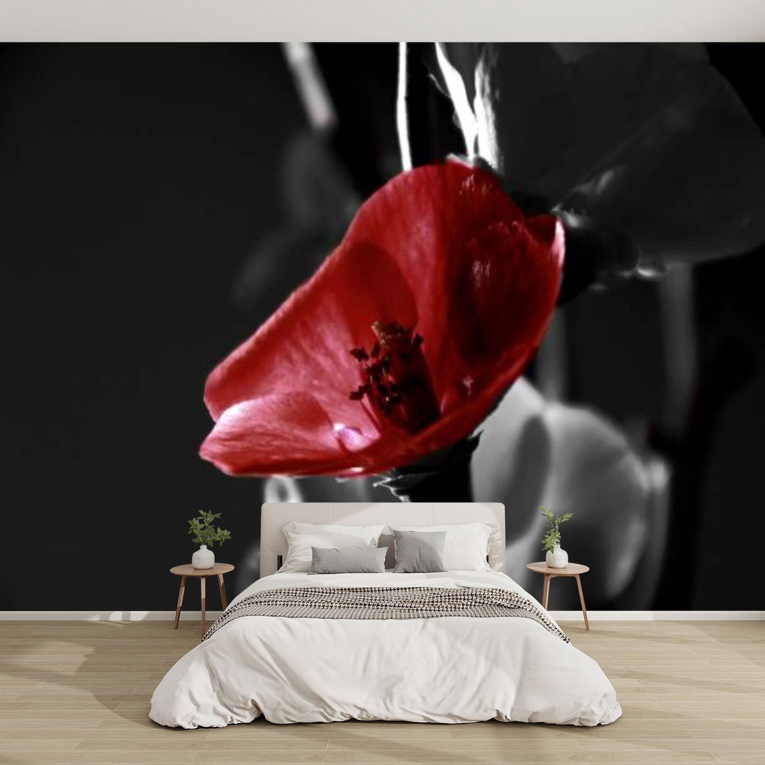 Modern Wallpaper Murals 3D Japanese quince Peel and Stick Removable ...