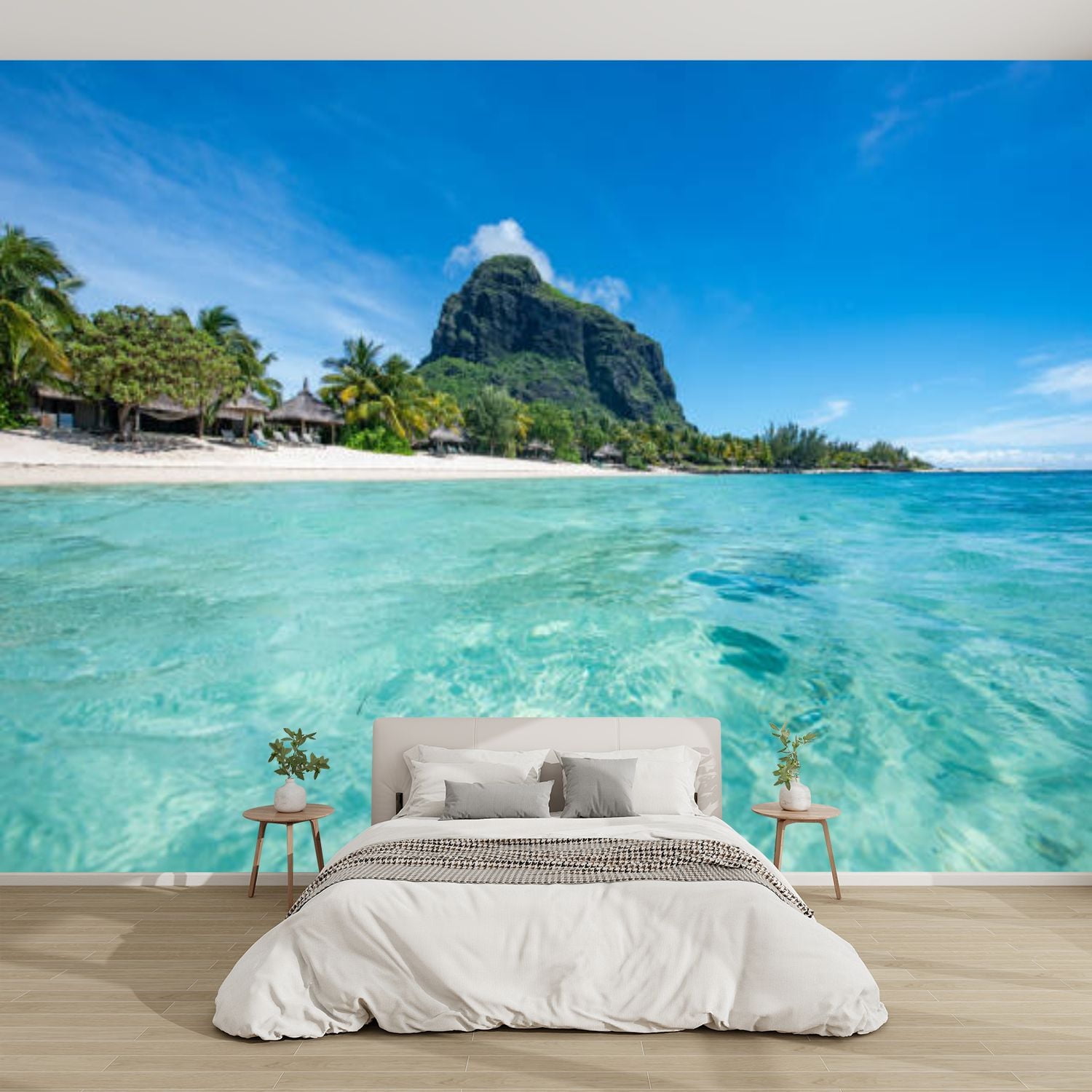 Modern Wallpaper Murals 3D Le Morne Beach Luxury Resort Mauritius ...