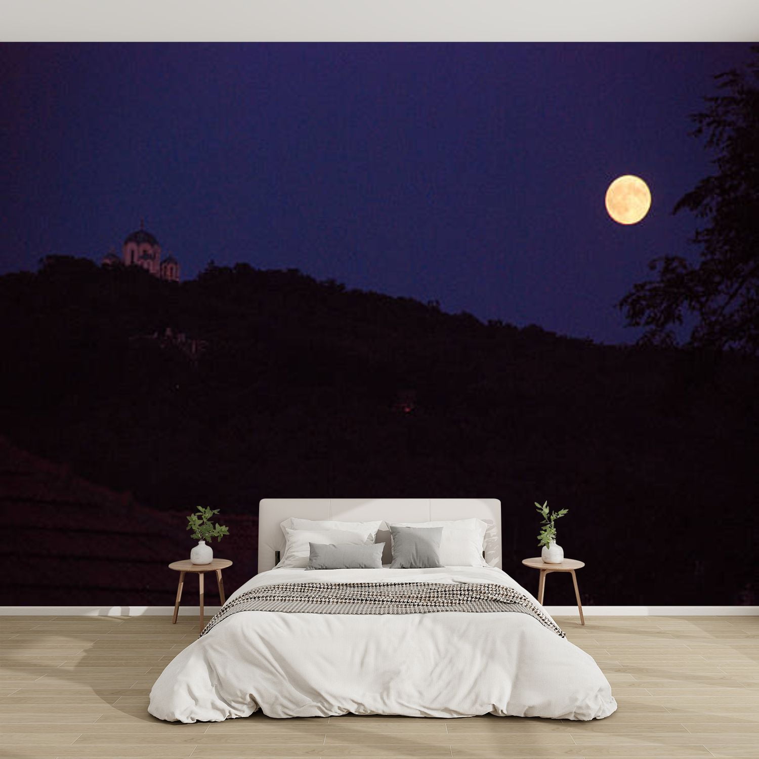 Modern Wallpaper Murals 3D Moon Peel and Stick Removable Self-Adhesive ...