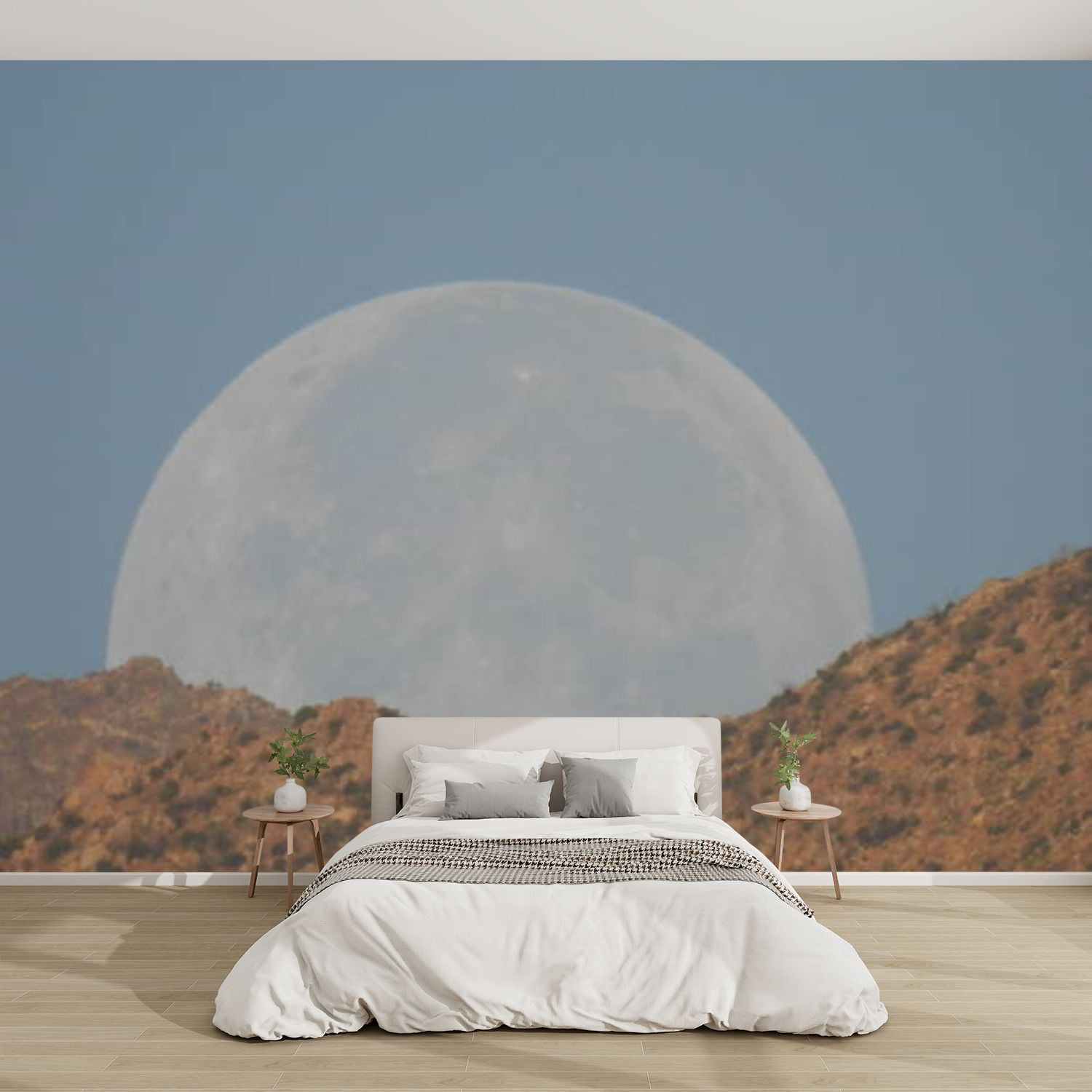 Modern Wallpaper Murals 3D Moons Peel and Stick Removable Self-Adhesive ...