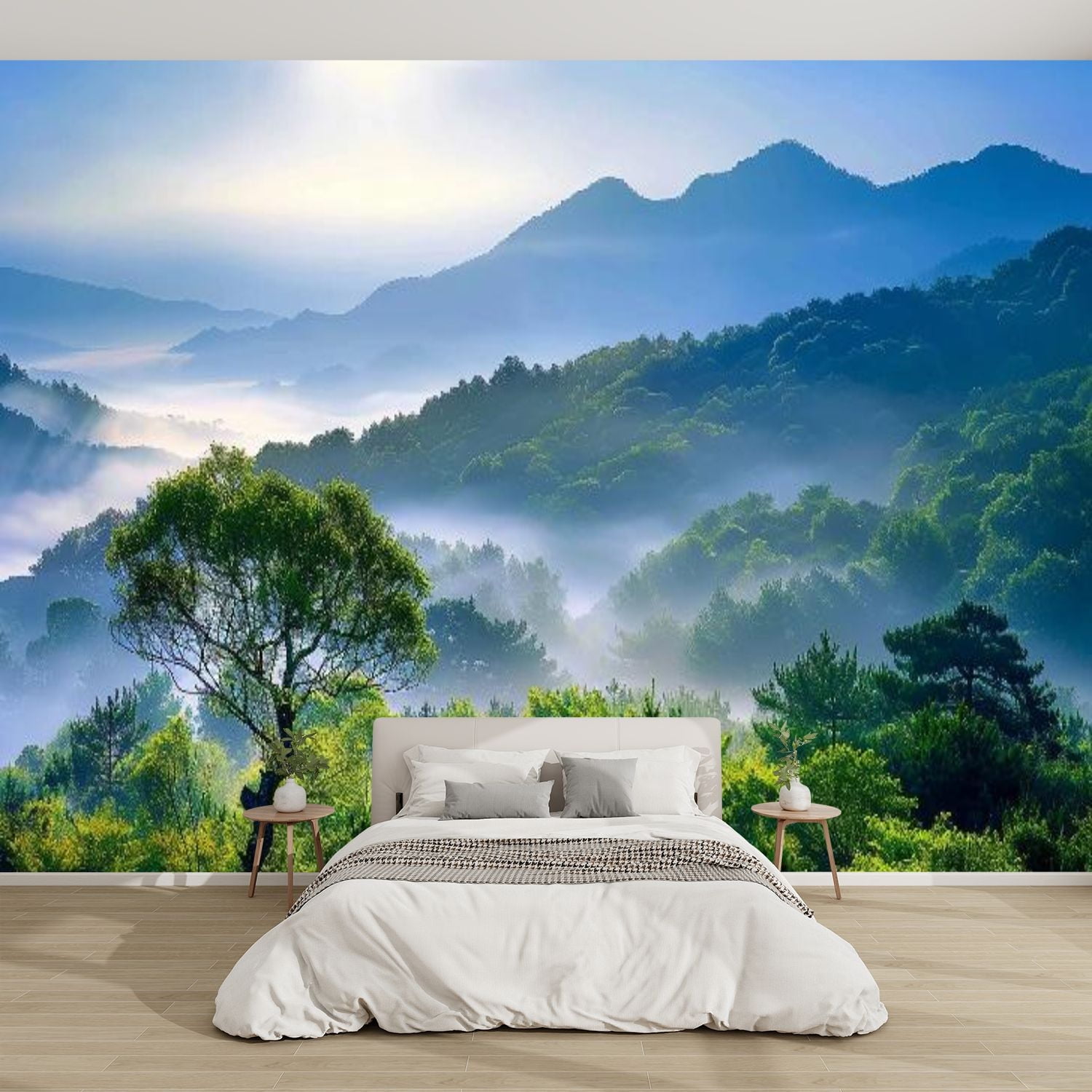 Modern Wallpaper Murals 3D Mountain Landscape Scenery South Korea Sky ...