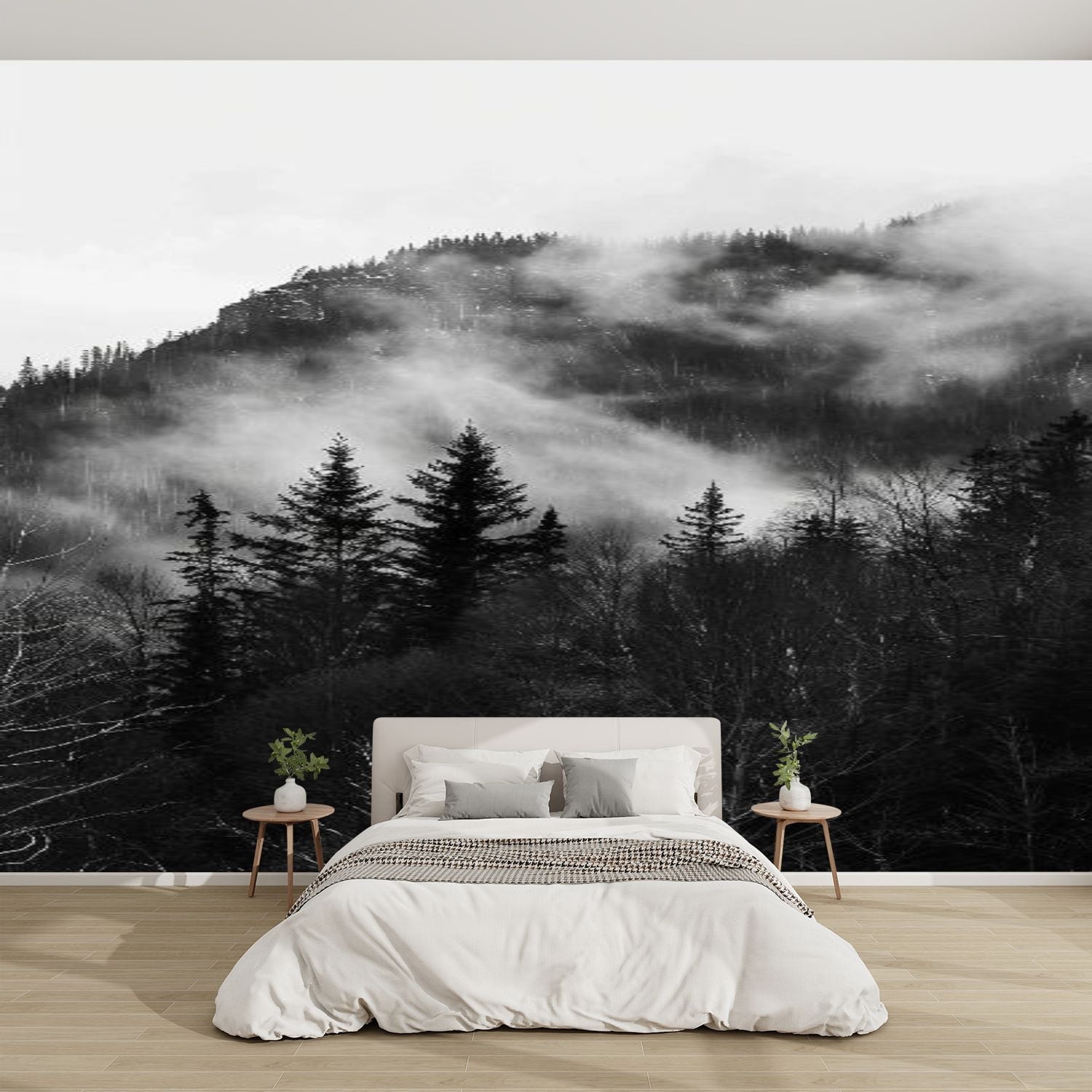 Modern Wallpaper Murals 3D Mountain Smog Abstract Atmosphere ...