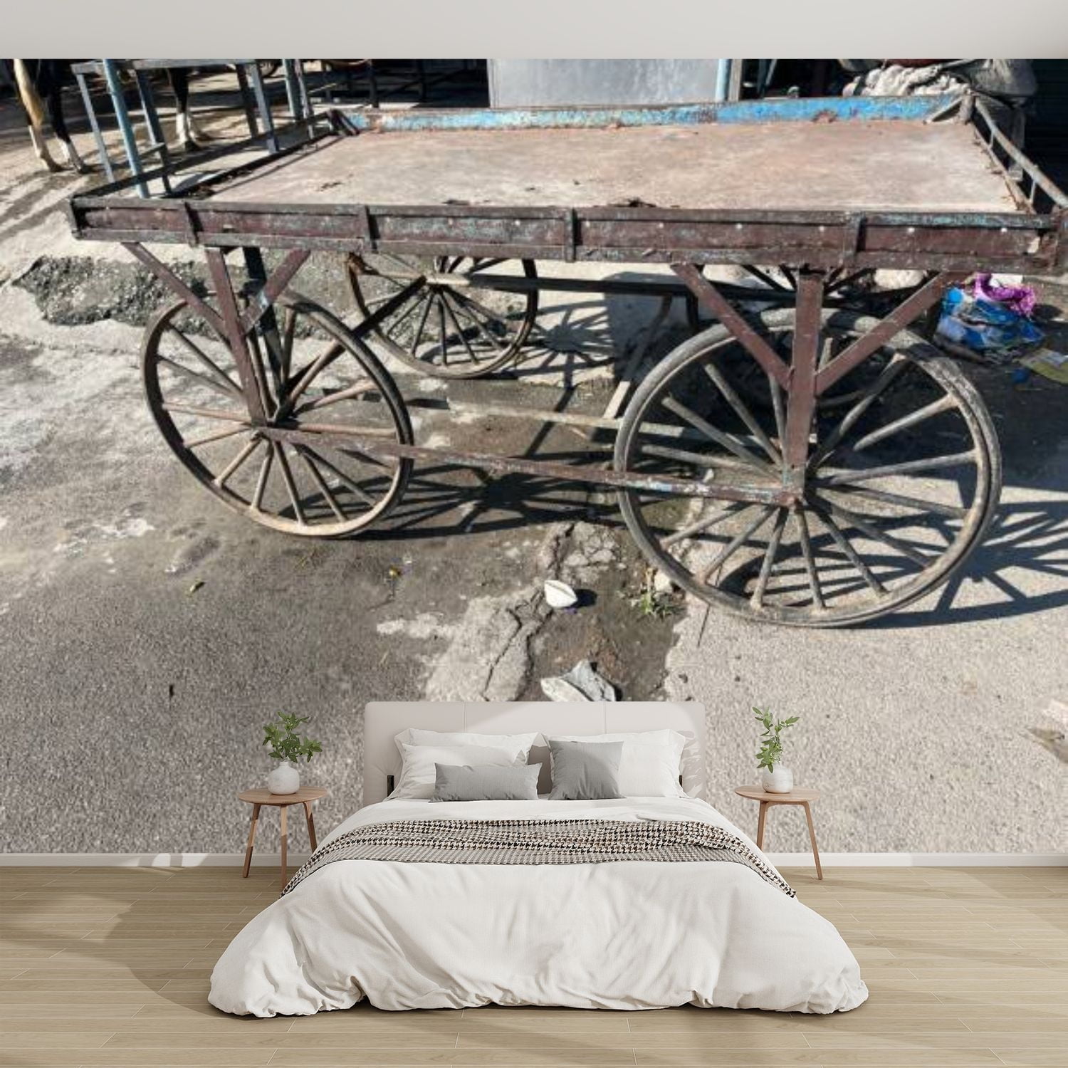 Modern Wallpaper Murals 3D Movable counter by side road india that be ...