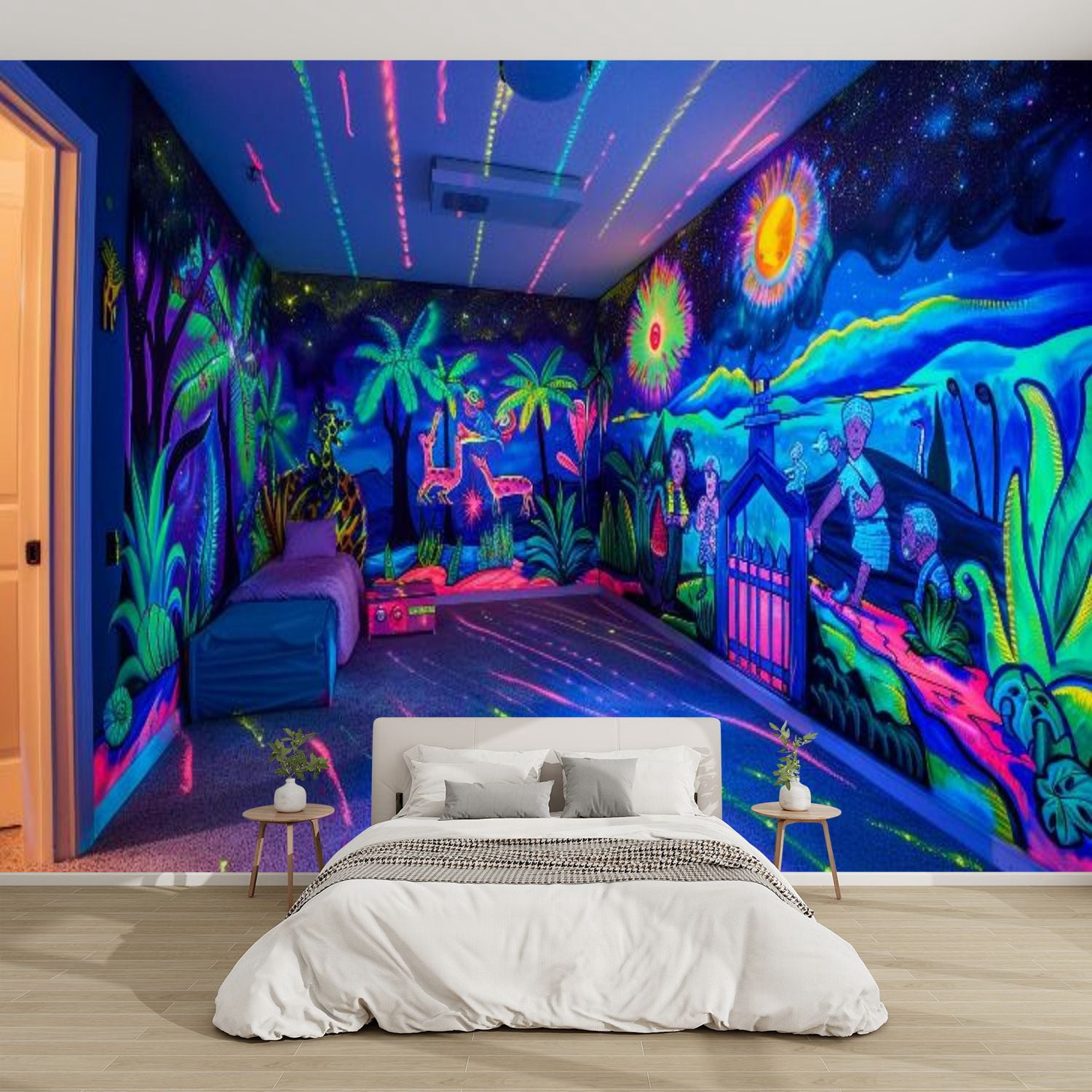 Modern Wallpaper Murals 3D Mythical Jungle Kingdom Illusions ...