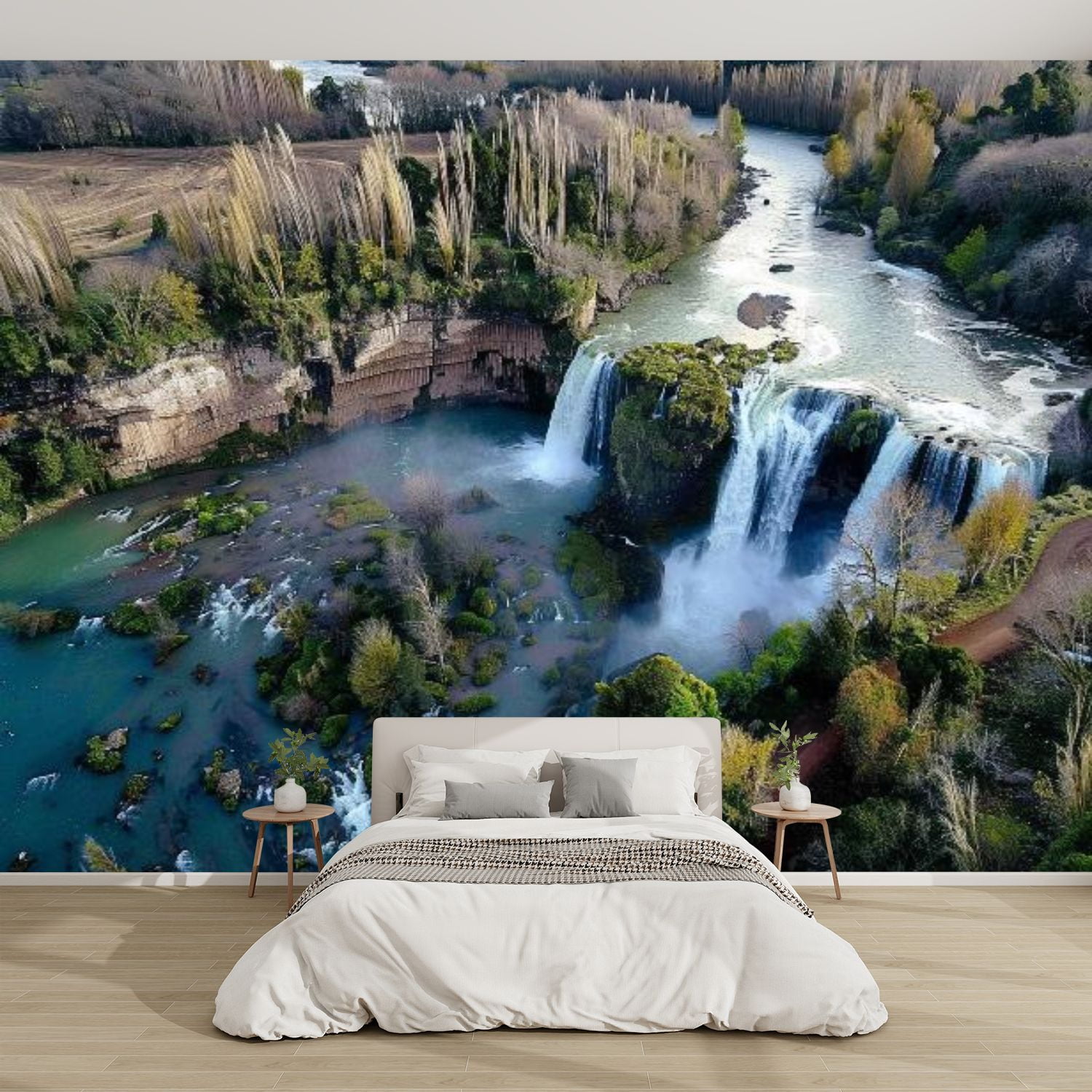 Modern Wallpaper Murals 3D Saltos del waterfalls Peel and Stick ...