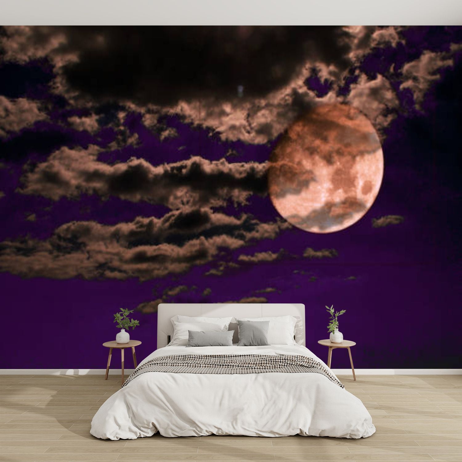 Modern Wallpaper Murals 3D Spooky Sky backdrop Peel and Stick Removable ...