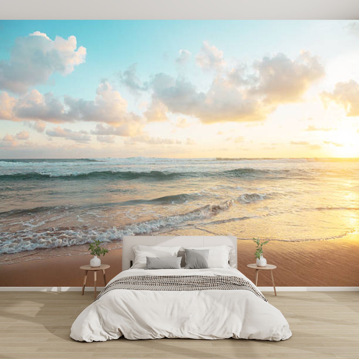 Modern Wallpaper Murals 3D Sunset Indian ocean Peel and Stick Removable ...