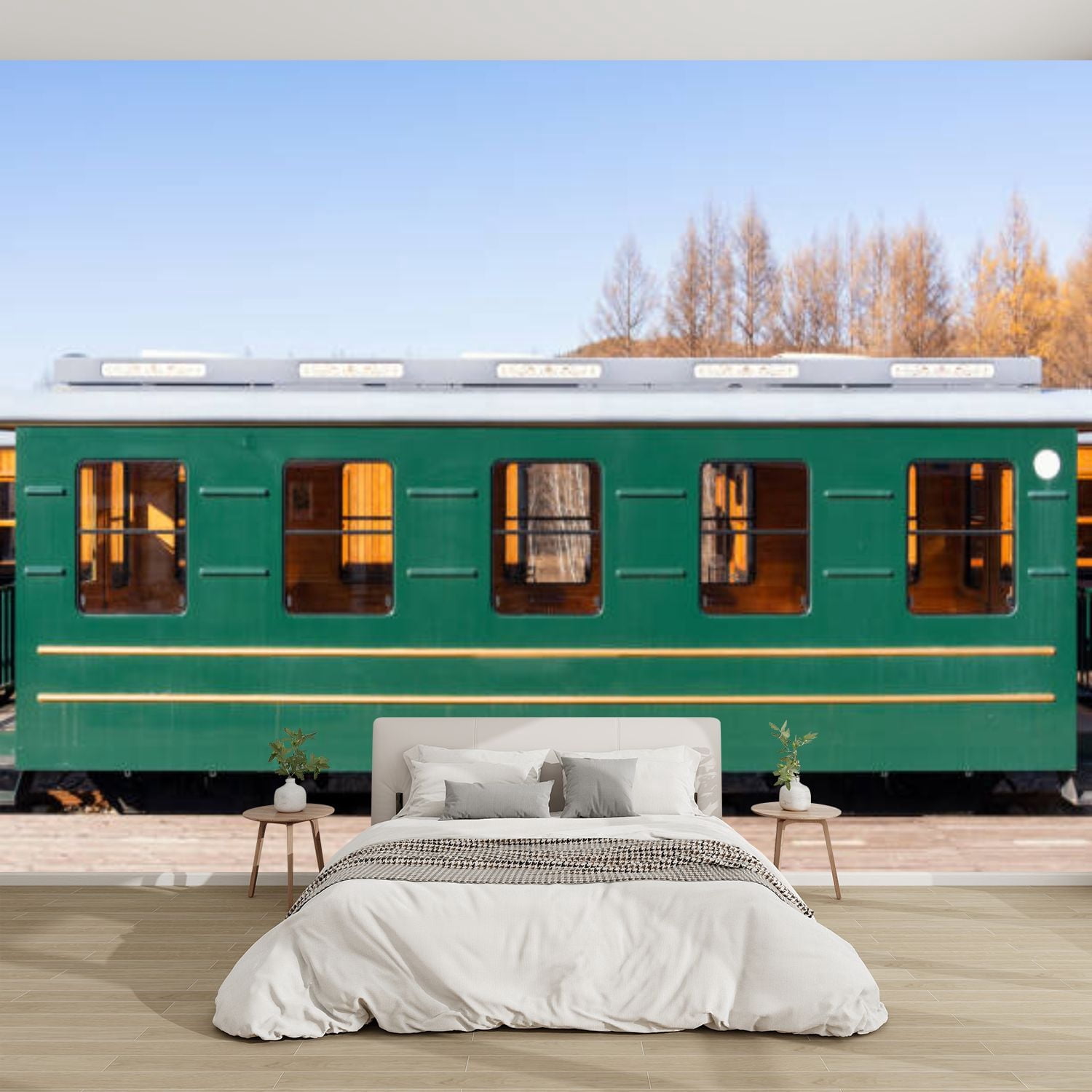 Modern Wallpaper Murals 3D The carriage train Peel and Stick Removable ...