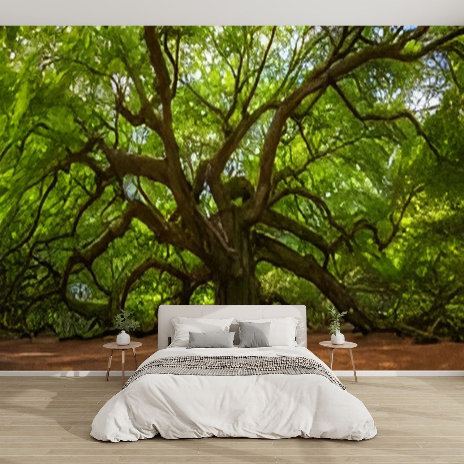 Modern Wallpaper Murals 3D Tree Panorama Peel and Stick Removable Self ...