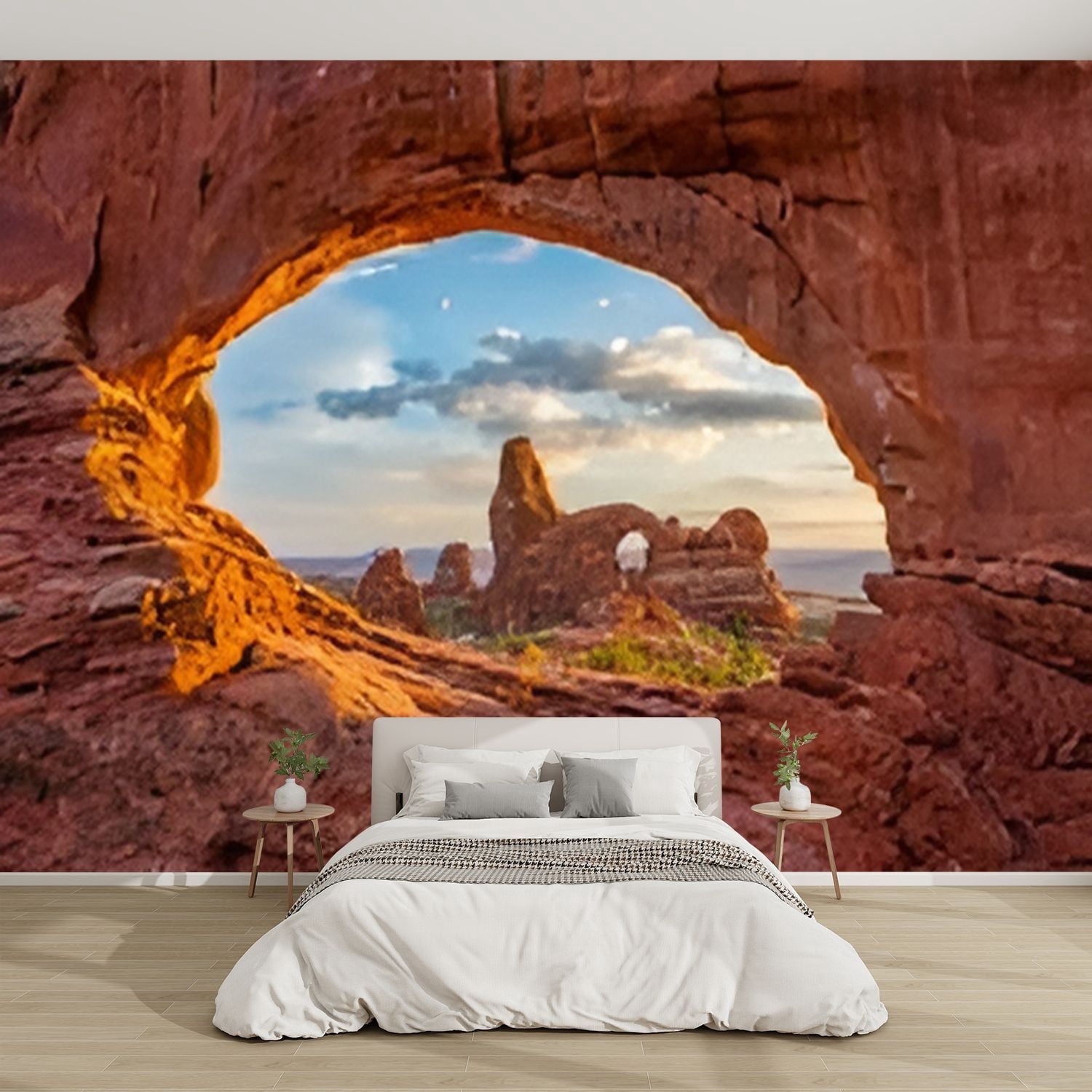 Modern Wallpaper Murals 3D Turret arch Window Arches National Park Utah ...