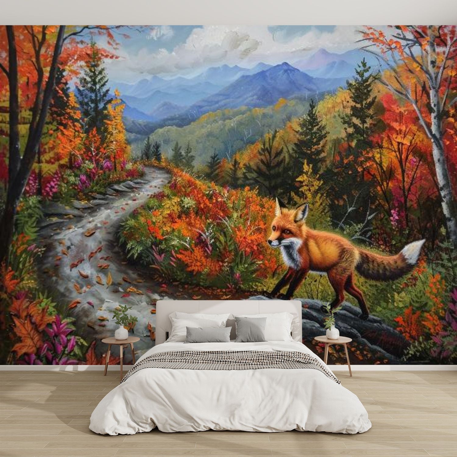 Modern Wallpaper Murals 3D Vibrant Fall Colors Acrylic Art Peel and ...