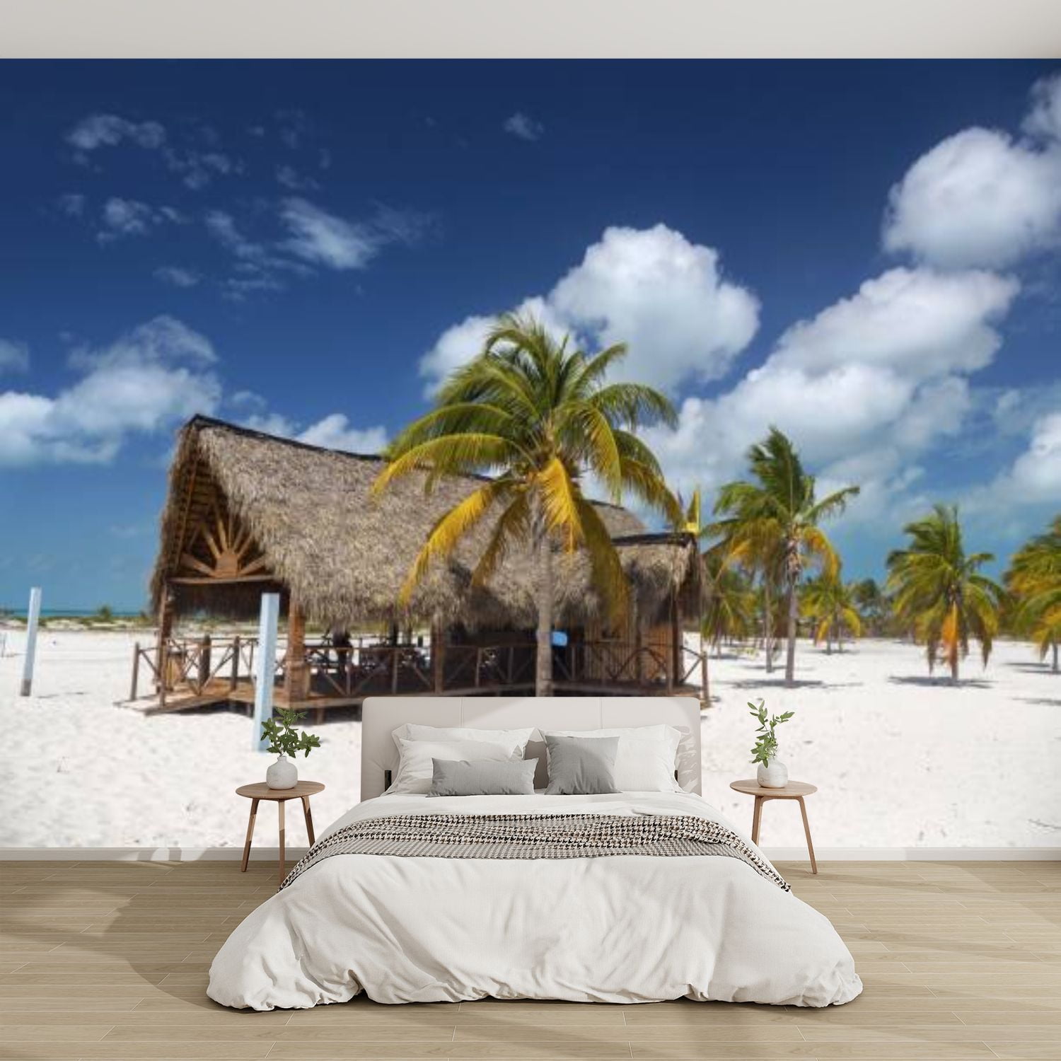 Modern Wallpaper Murals 3D Wooden Shack Bar Grill Playa Sirena Beach ...