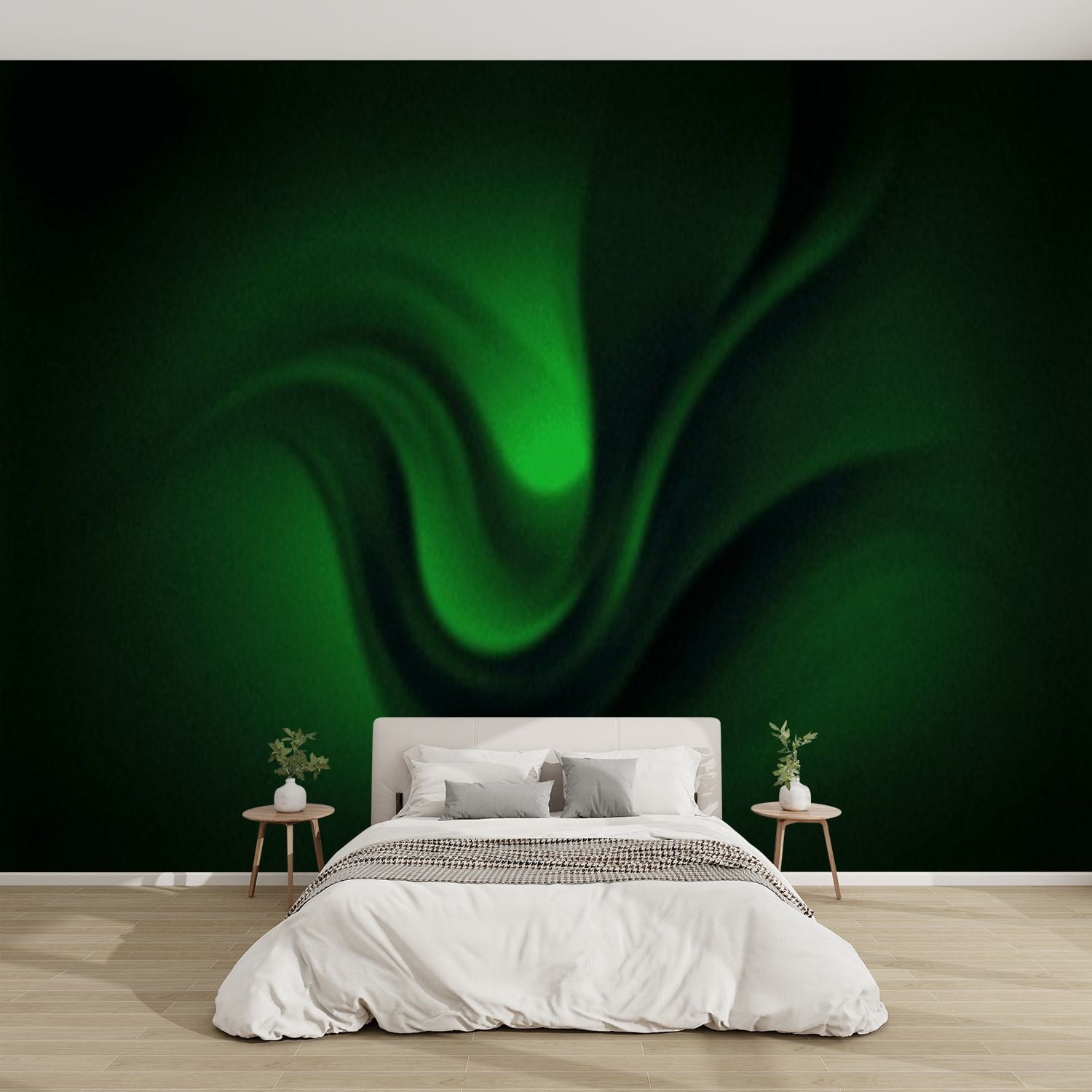 Modern Wallpaper Murals 3D abstract gradient fluid flowing shapes Ideal ...