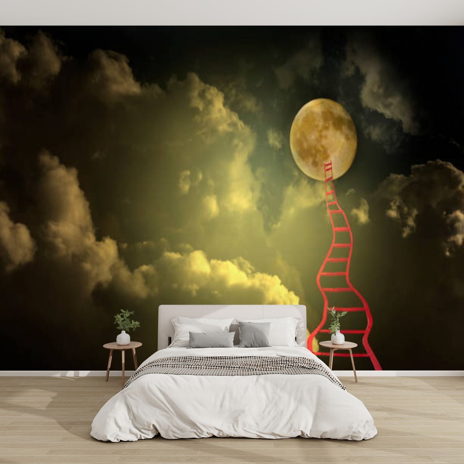 Modern Wallpaper Murals 3D ladder courange way dream achievement succes ...