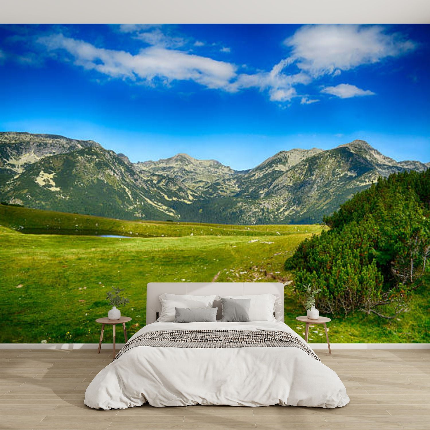 Modern Wallpaper Murals 3D mountains clouds Peel and Stick Removable ...