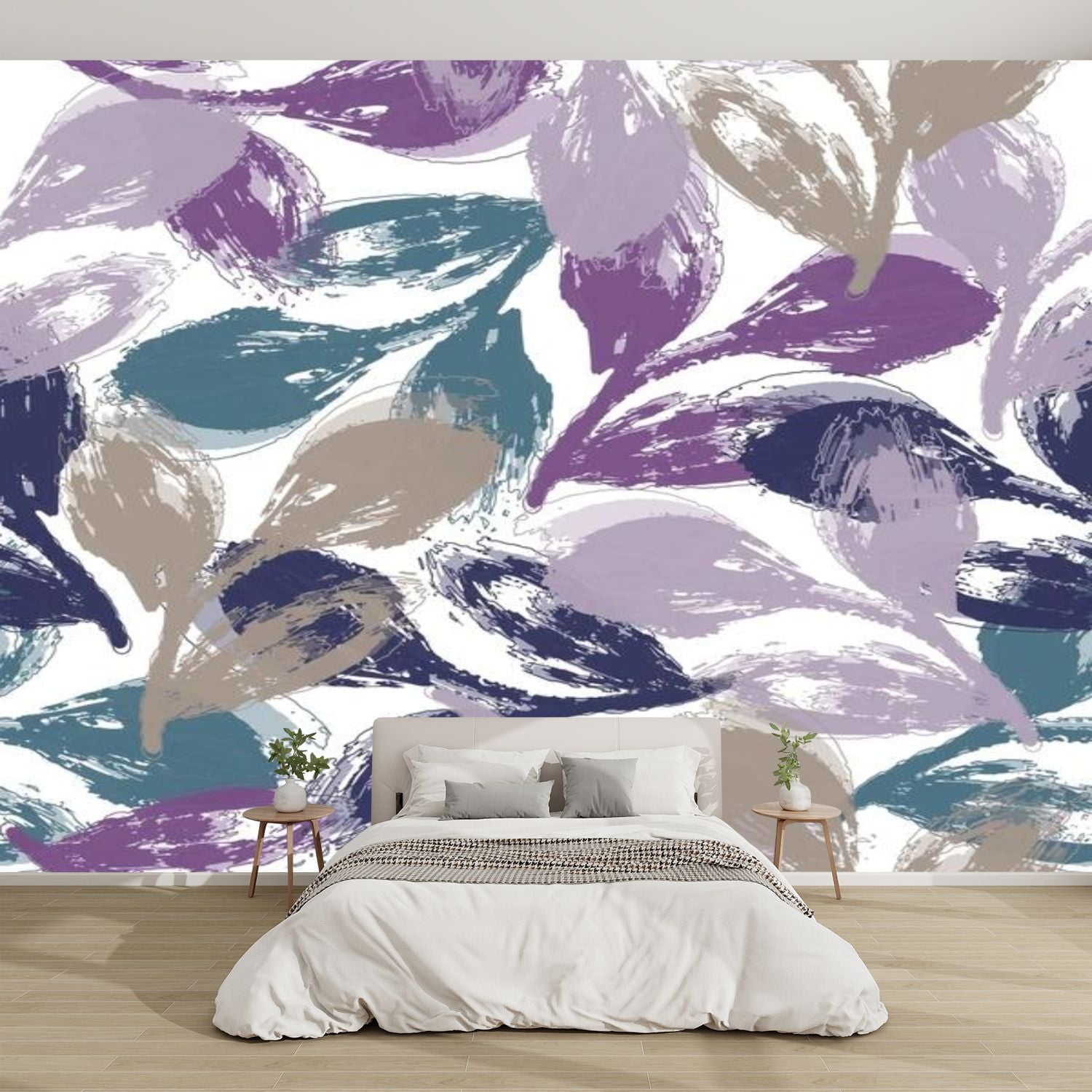 Modern Wallpaper Murals 3D picture watercolour texture artwork ...
