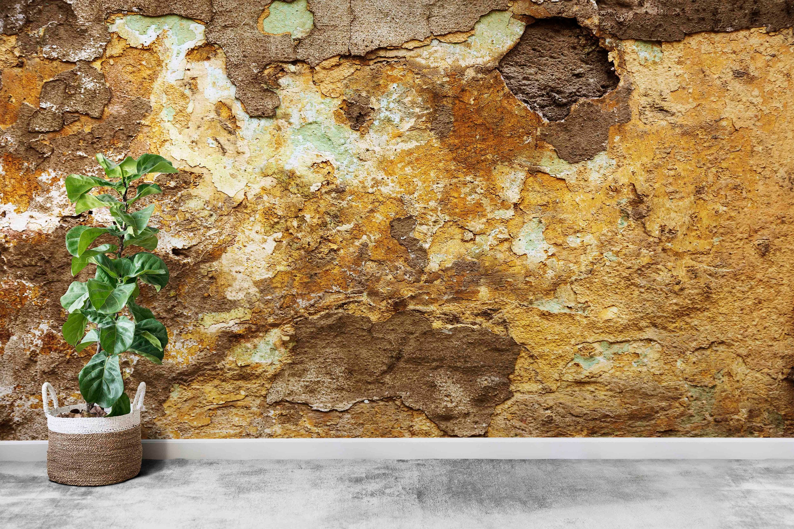 Modern Wallpaper, Old Plaster Wall Print, 3d Wallpaper, Custom ...