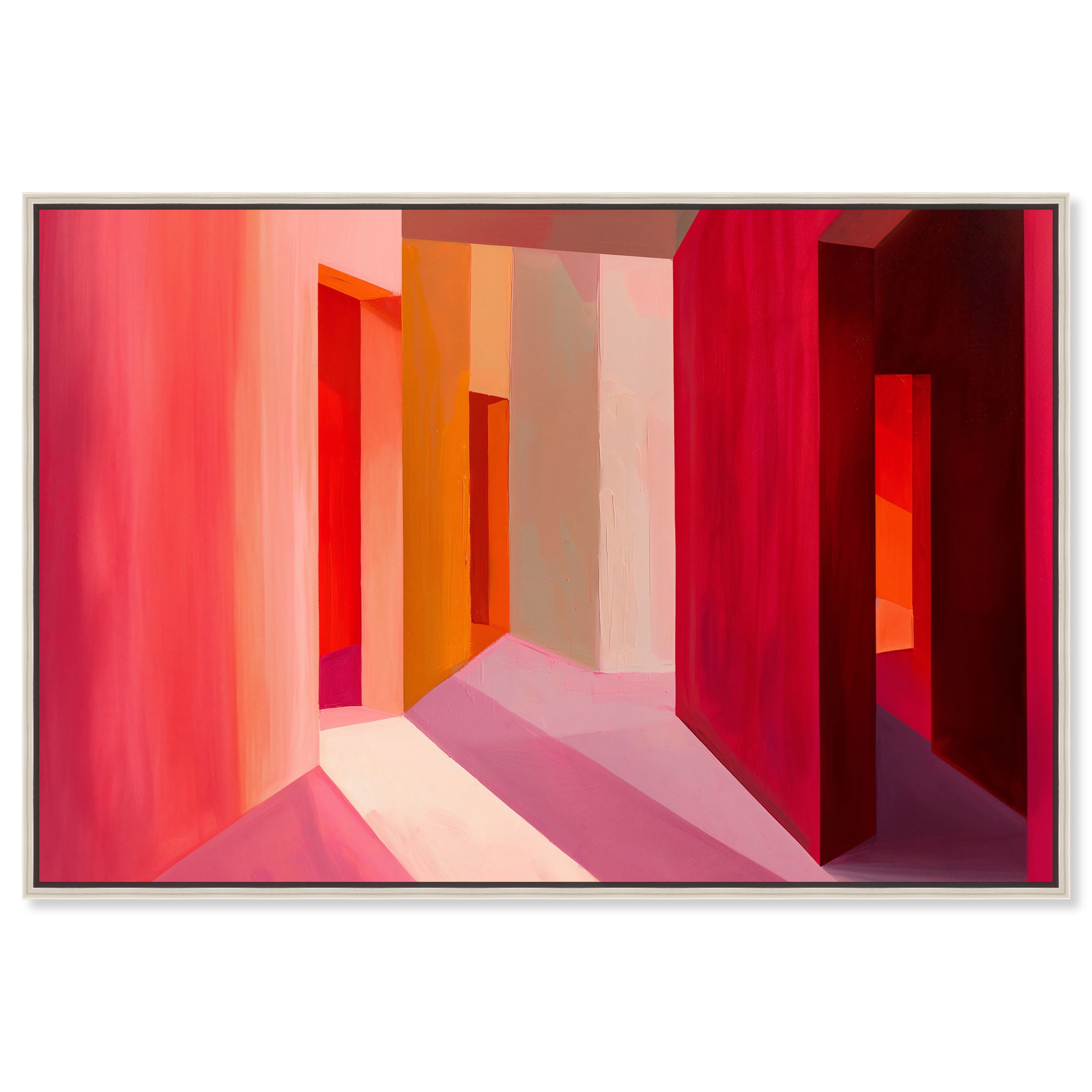 Modern Warm Modern Color Block Geometric Canvas Wall Art by Art Remedy ...