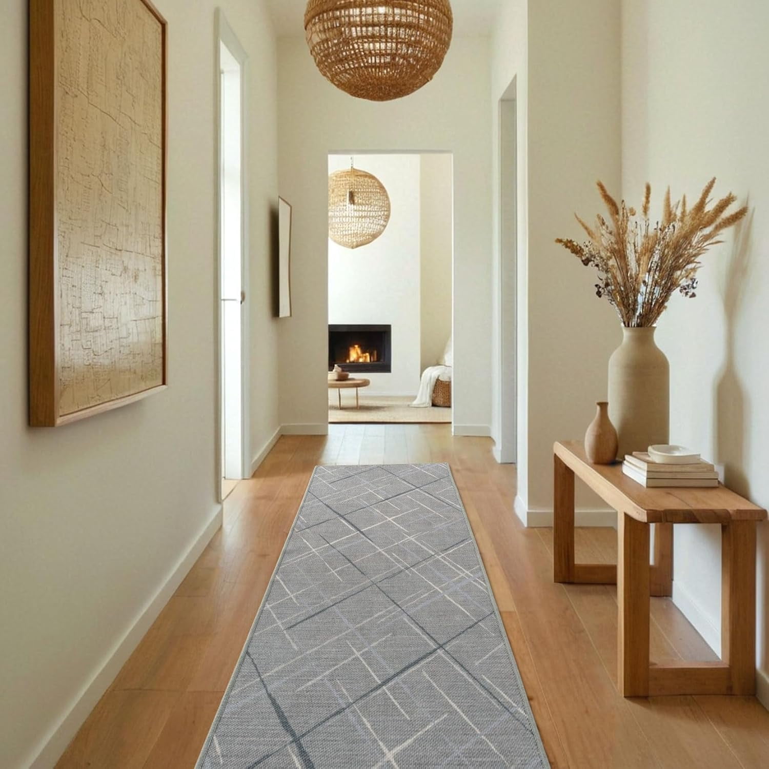 Modern Washable Runner Rug, 2x8 Hallway Runner Rugs, Tear and Stain ...