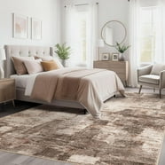 Mainstays Neutral Abstract Washable Indoor Area Rug, Abstract Neutral ...