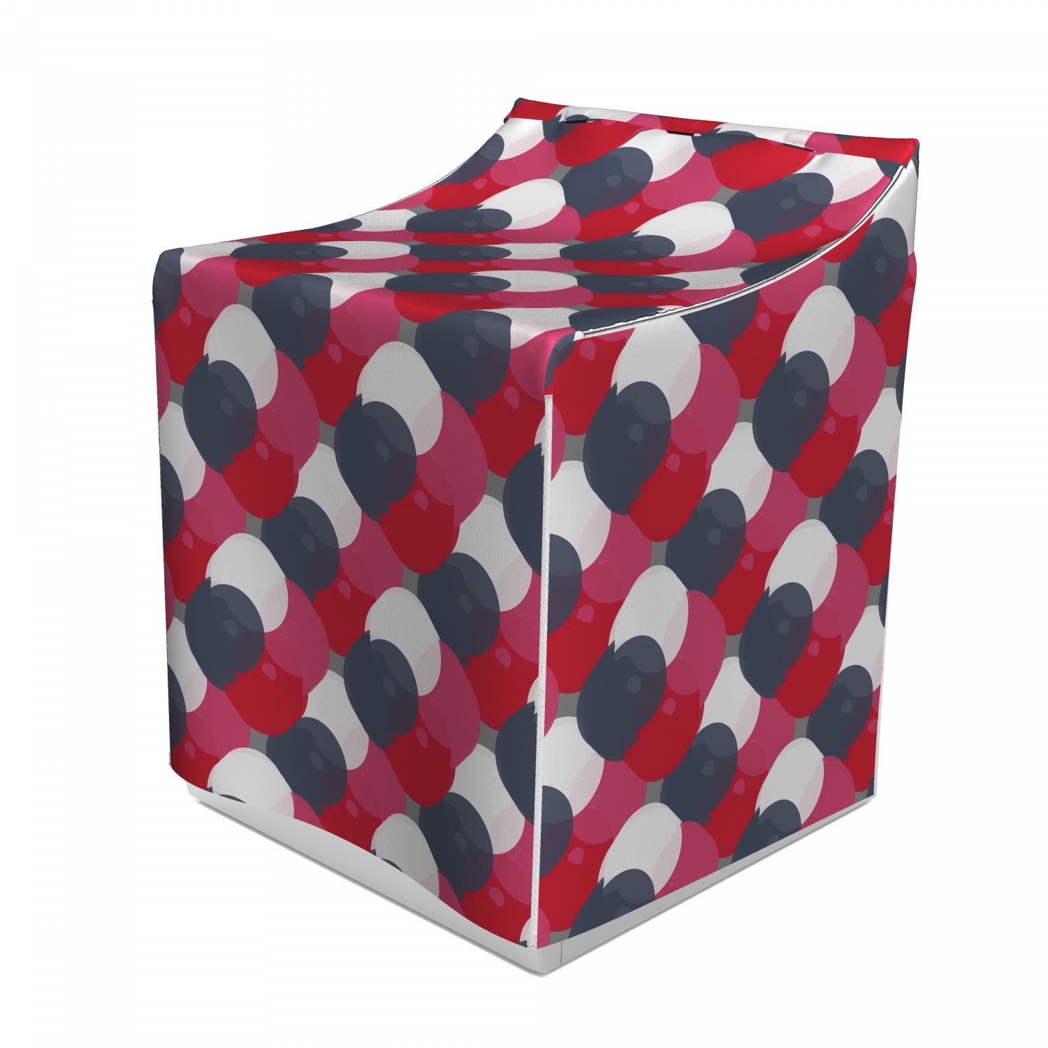 Modern Washer Cover, Ornate Abstract Circular Shapes Pattern with ...