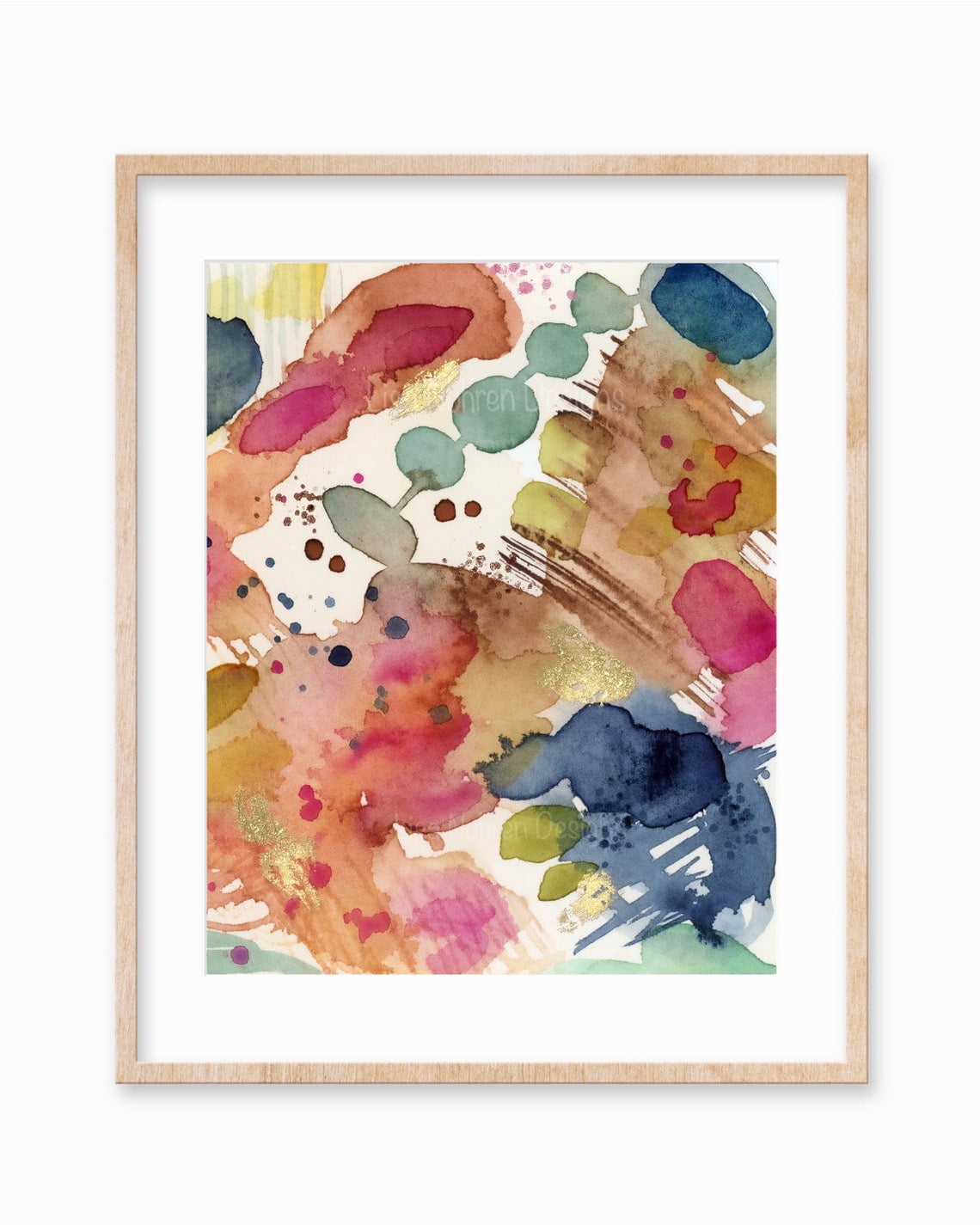 Modern Watercolor Abstract Wall Art Art Colorful Abstract Art Print ...