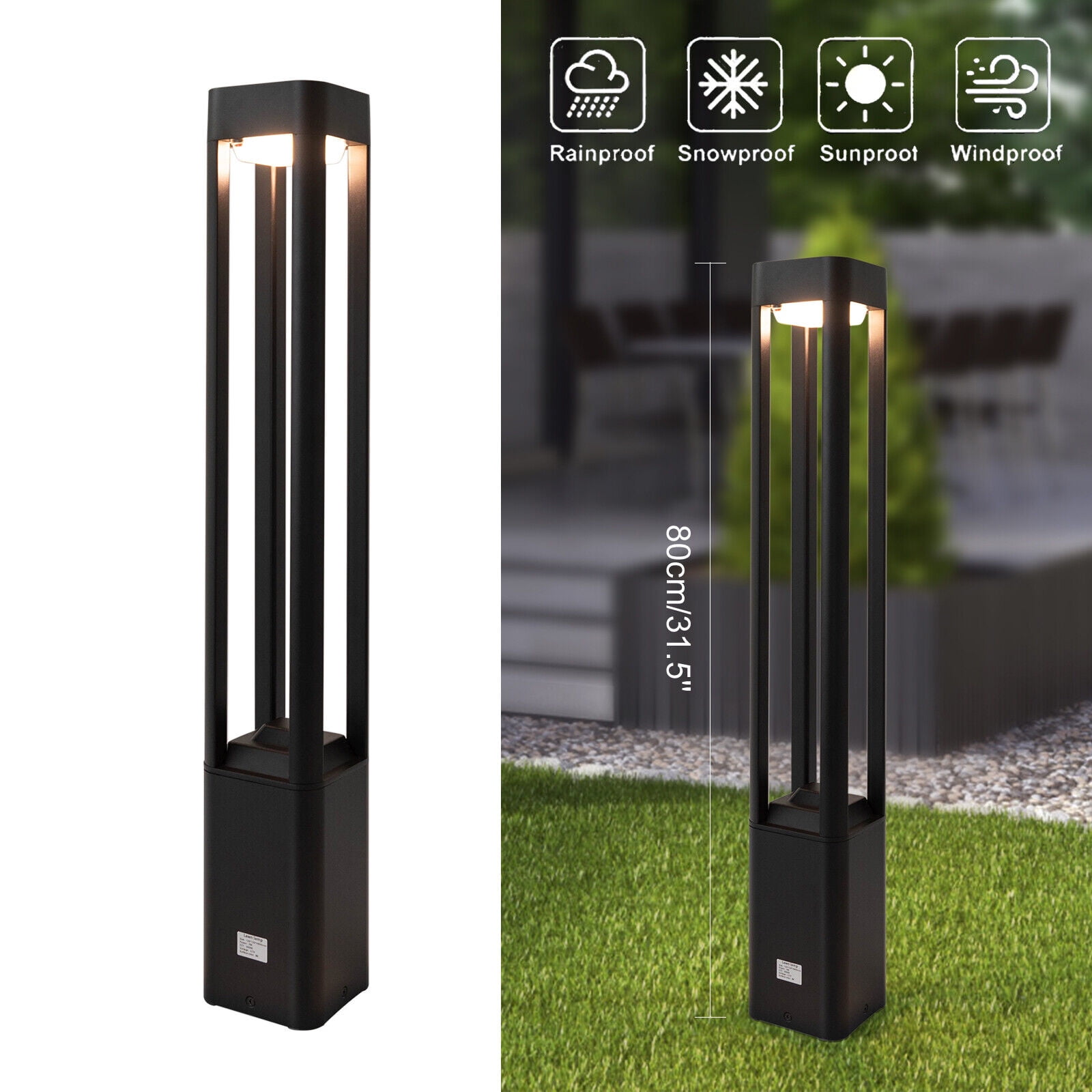 Modern Waterproof Path Light IP54 Automatic Solar Charging Landscape ...