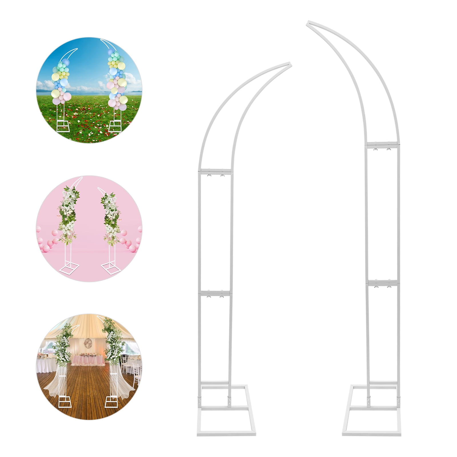 Modern Wedding Arched Bracket Floor Standing Curved Wedding Stands ...