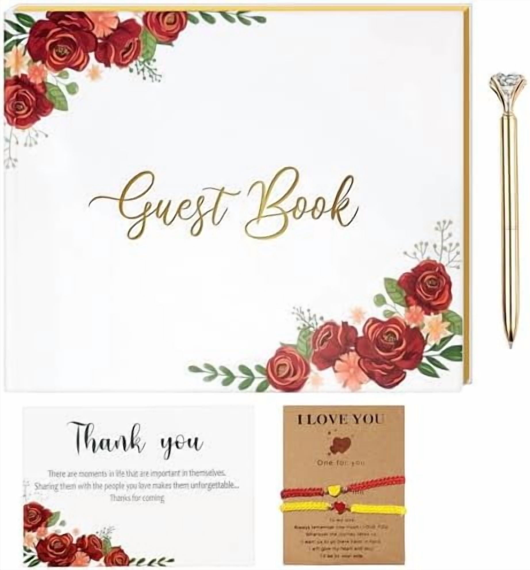 Modern Wedding Guest Book, Guest Book Includes a Pen, Baby Shower Guest ...