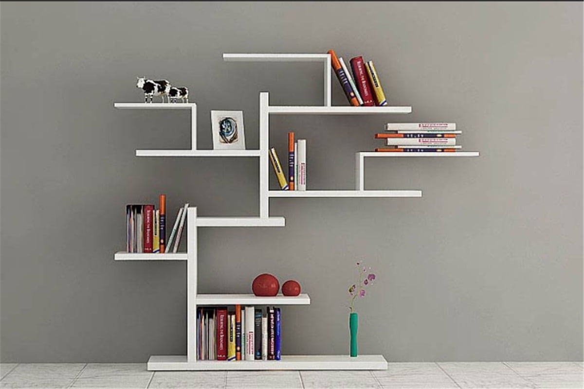 Modern White Bookshelf Photography Backdrop Bookcase Bookshop Zoom ...
