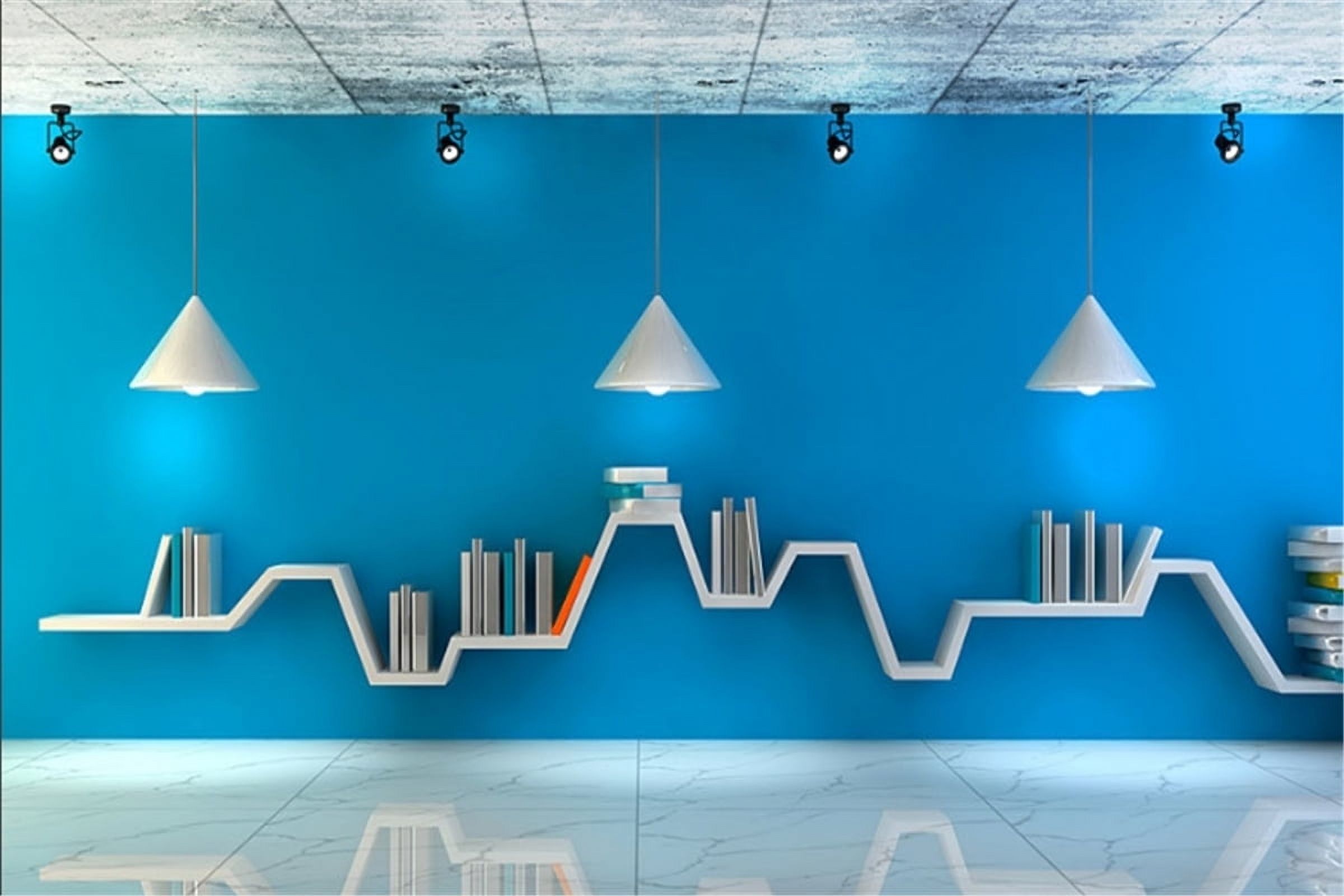 Modern White Bookshelf Photography Backdrop Bookcase Bookshop Zoom ...