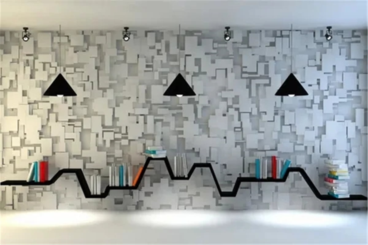 Modern White Bookshelf Photography Backdrop Bookcase Bookshop Zoom ...