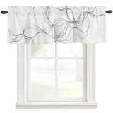 Modern White Farmhouse Short Window Curtain Valances, Minimalist ...