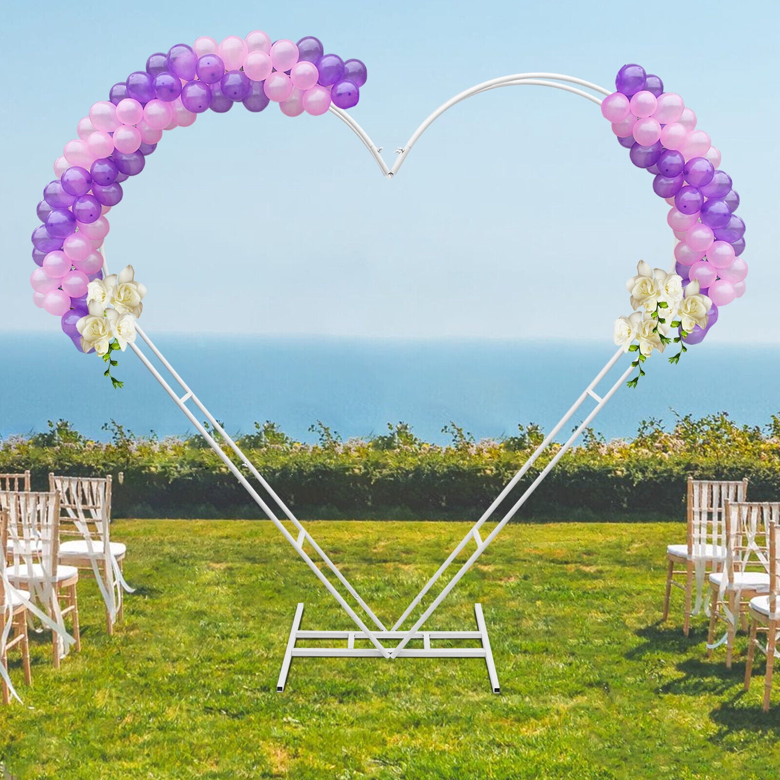 Modern White Heart Wedding Arch Stand Steel Wedding Arch Stand for ...
