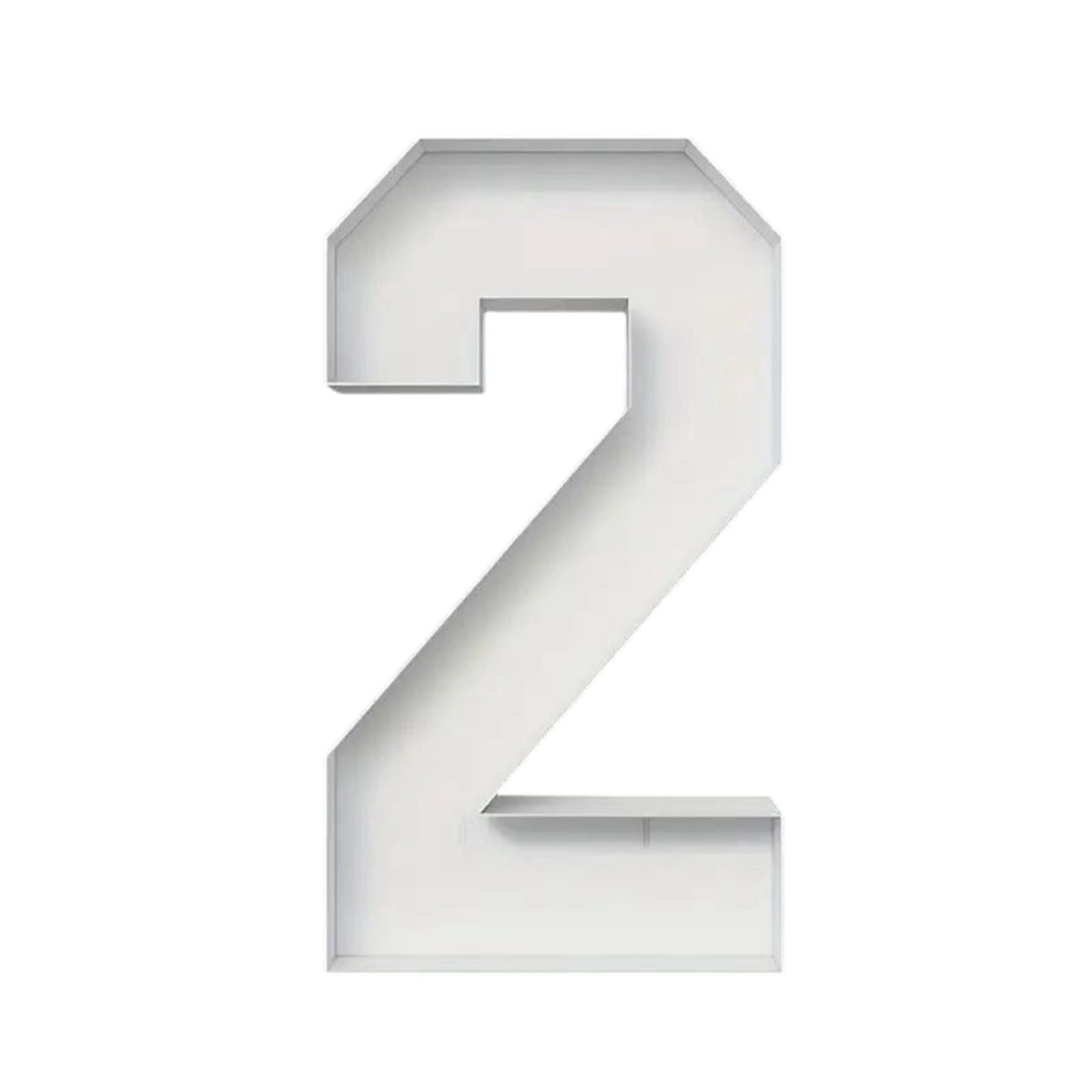 Modern White Number 0 Decorative Wall Accent | Durable Plastic 3D ...